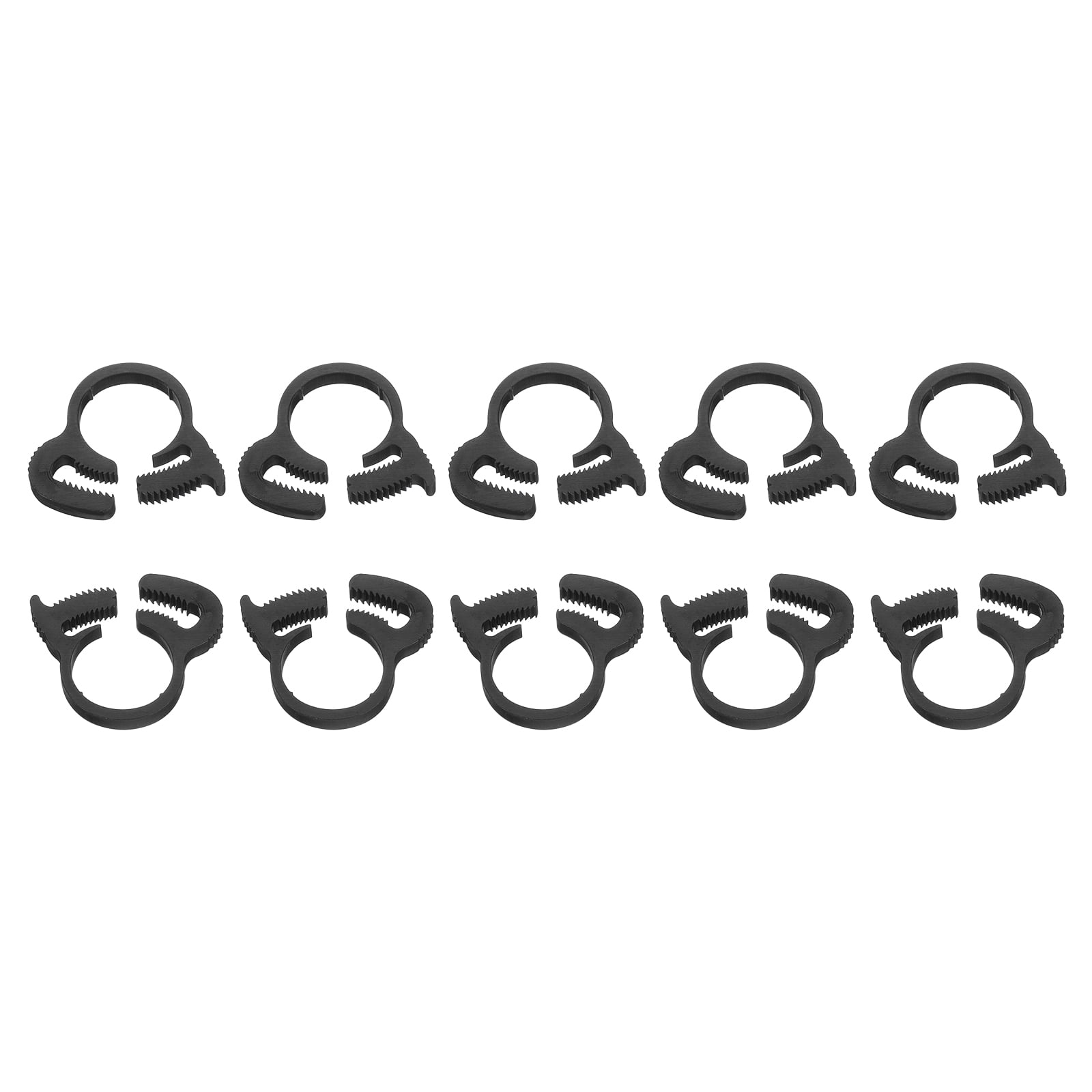 Uxcell 10 Pack Plastic 12.3-14 mm Adjustable Double Snap Grip Hose ...