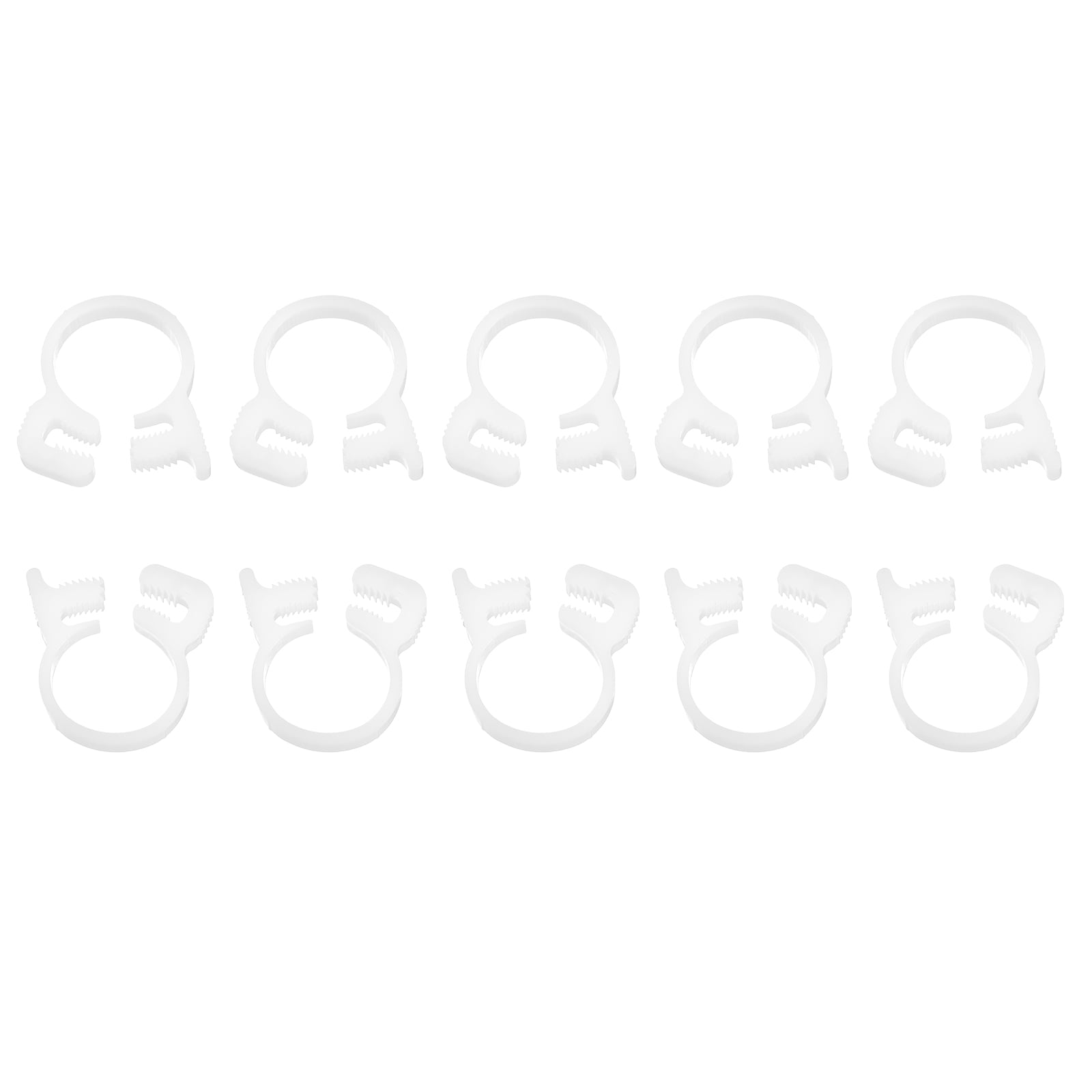 Uxcell 10 Pack Plastic 13.5-15.5 mm Adjustable Double Snap Grip Hose ...