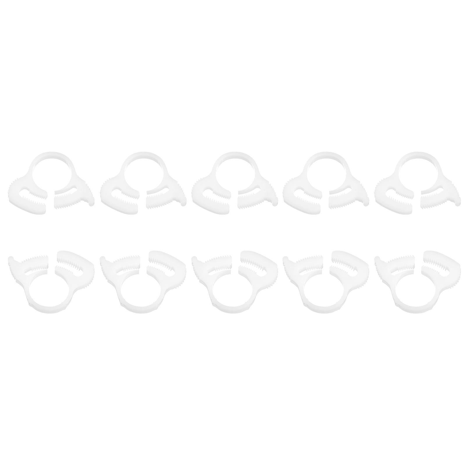 Uxcell 10 Pack Plastic 15.2-16.2 mm Adjustable Double Snap Grip Hose ...