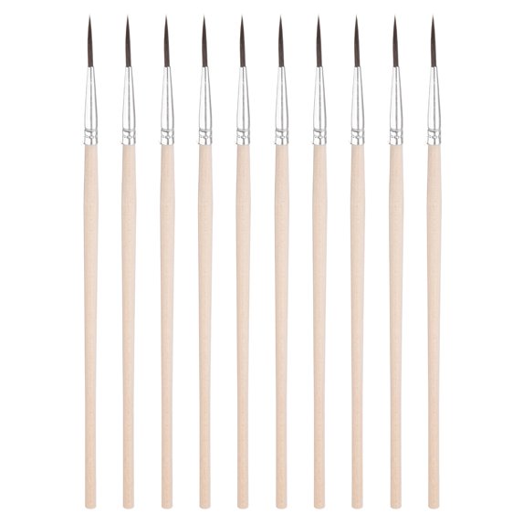 Uxcell 10-Pack Pollinator Brush, 0.7inch/1.8cm Wooden Vegetable ...