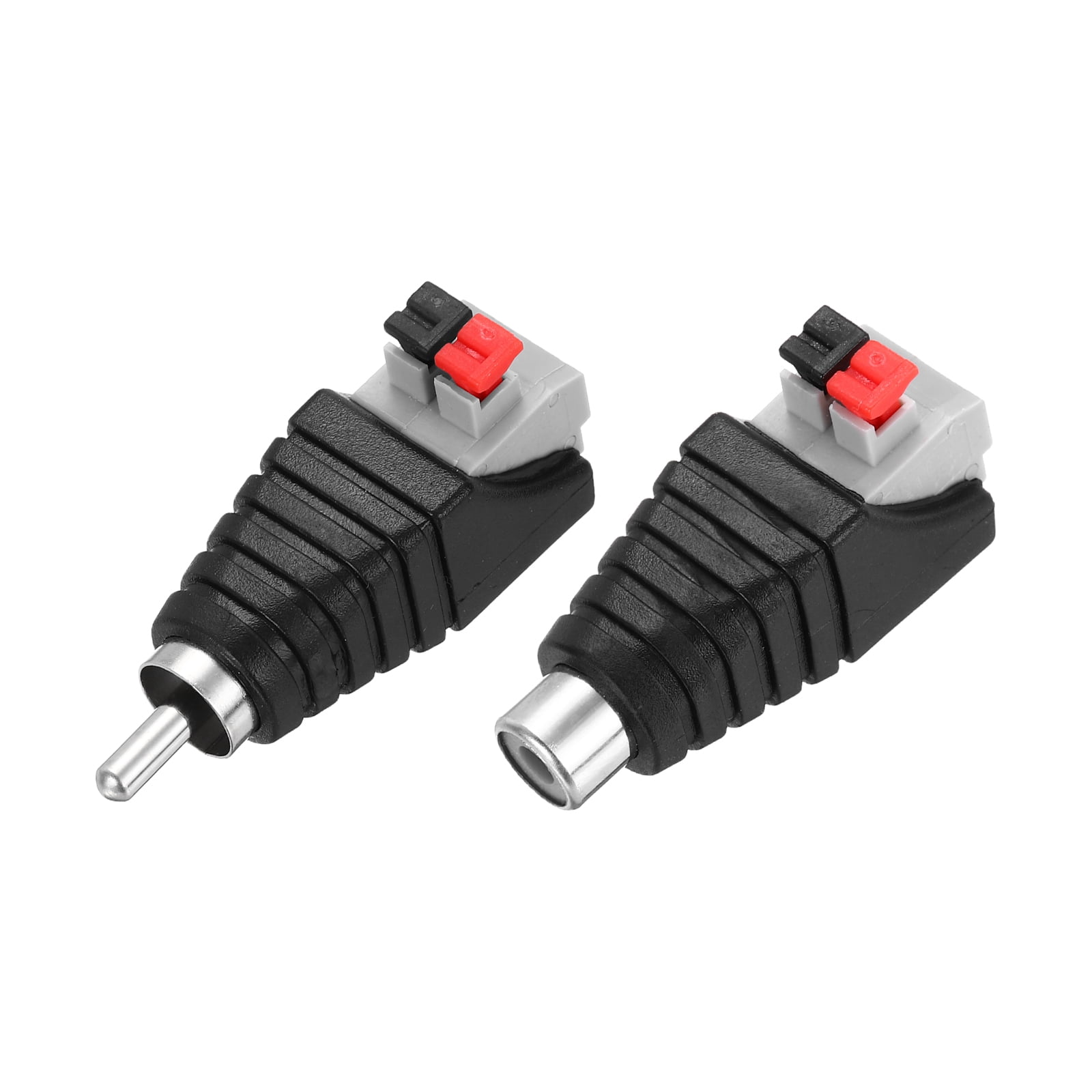 2 Pack RCA Male Female Speaker Wire Cable Solderless Nickel-Plated Copper RCA Speaker Wire ...