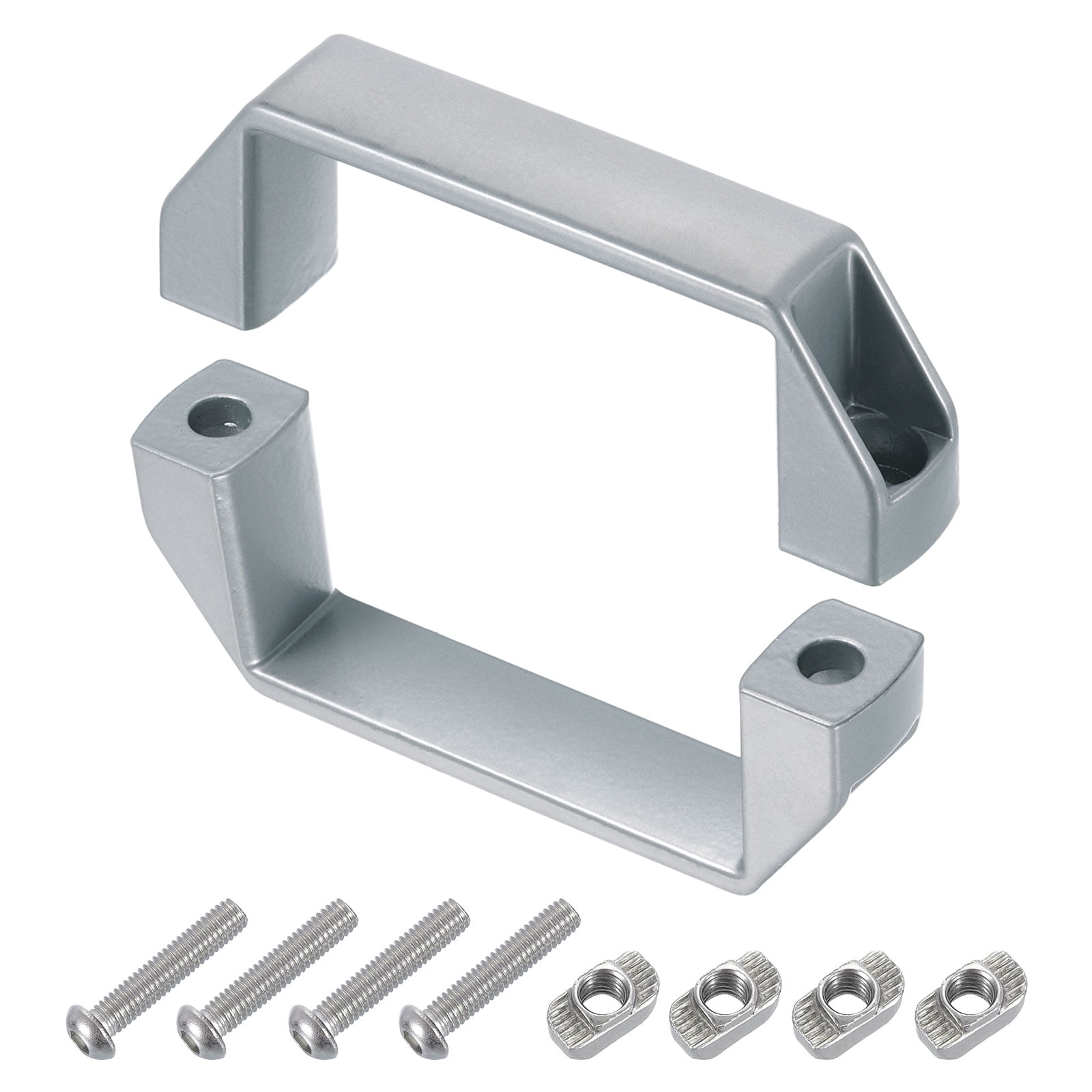 Uxcell 10 Pack Rectangular Pull Handle, 90mm/3.5" Hole Center Aluminium ...