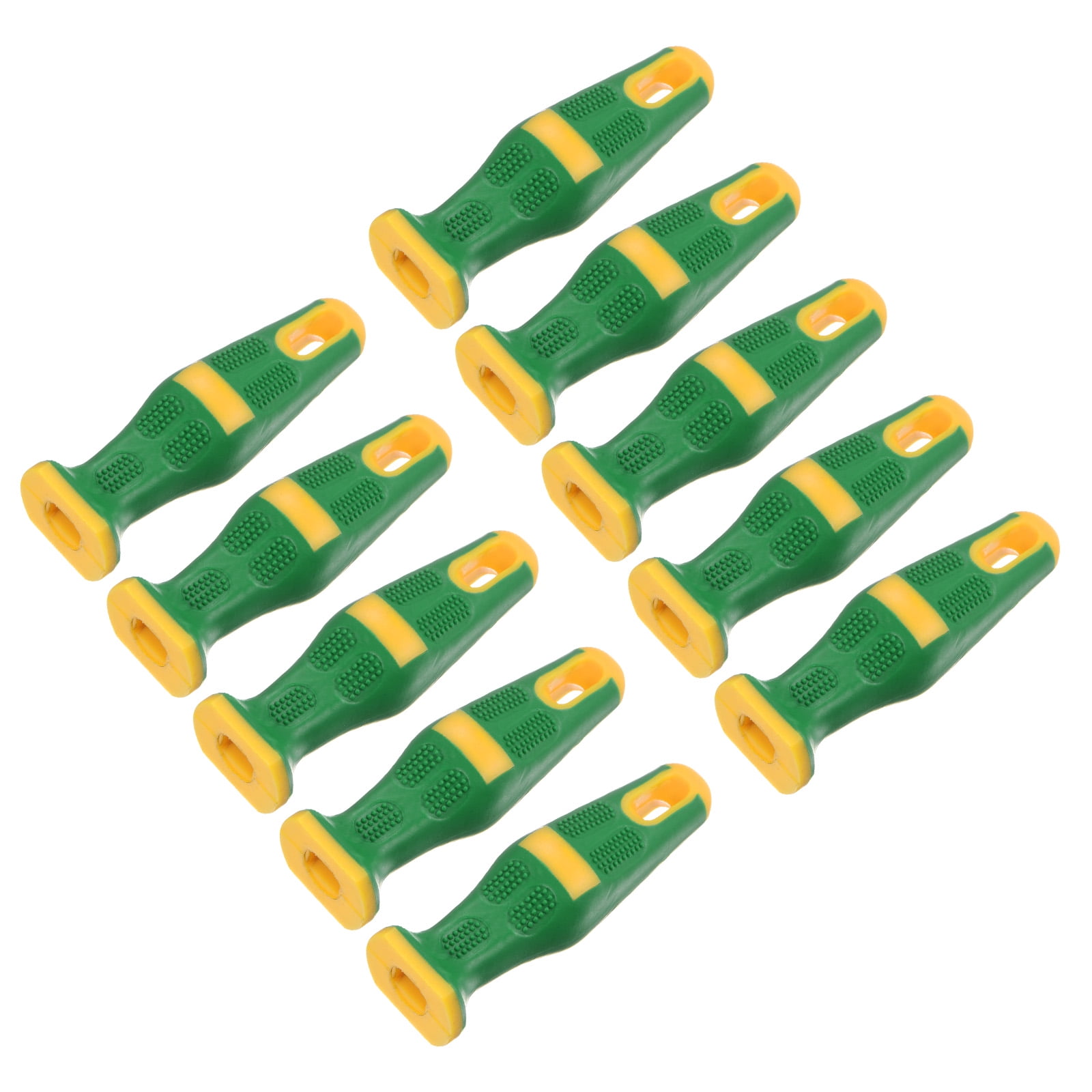 Uxcell 10-Pack Rubber File Handle, 4.53"/0.52" Rectangular Hole Handles ...
