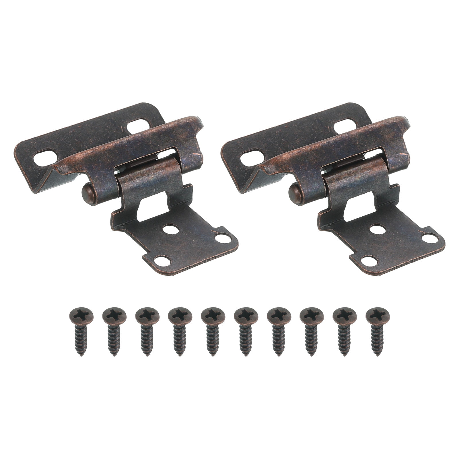 Uxcell 10 Pack Self Closing Cabinet Hinges, 1/2" Overlay Cabinet Door ...