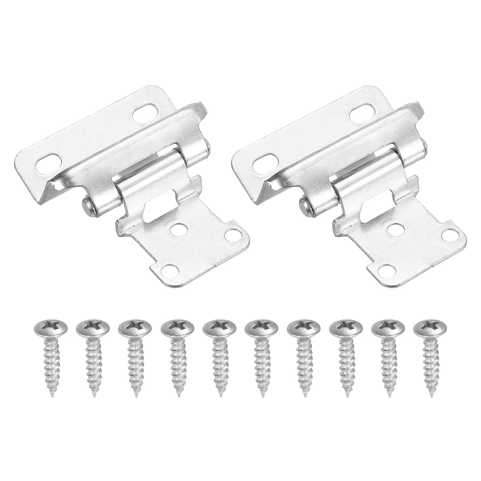 Uxcell 10 Pack Self Closing Cabinet Hinges, 1/2" Overlay Cabinet Door ...