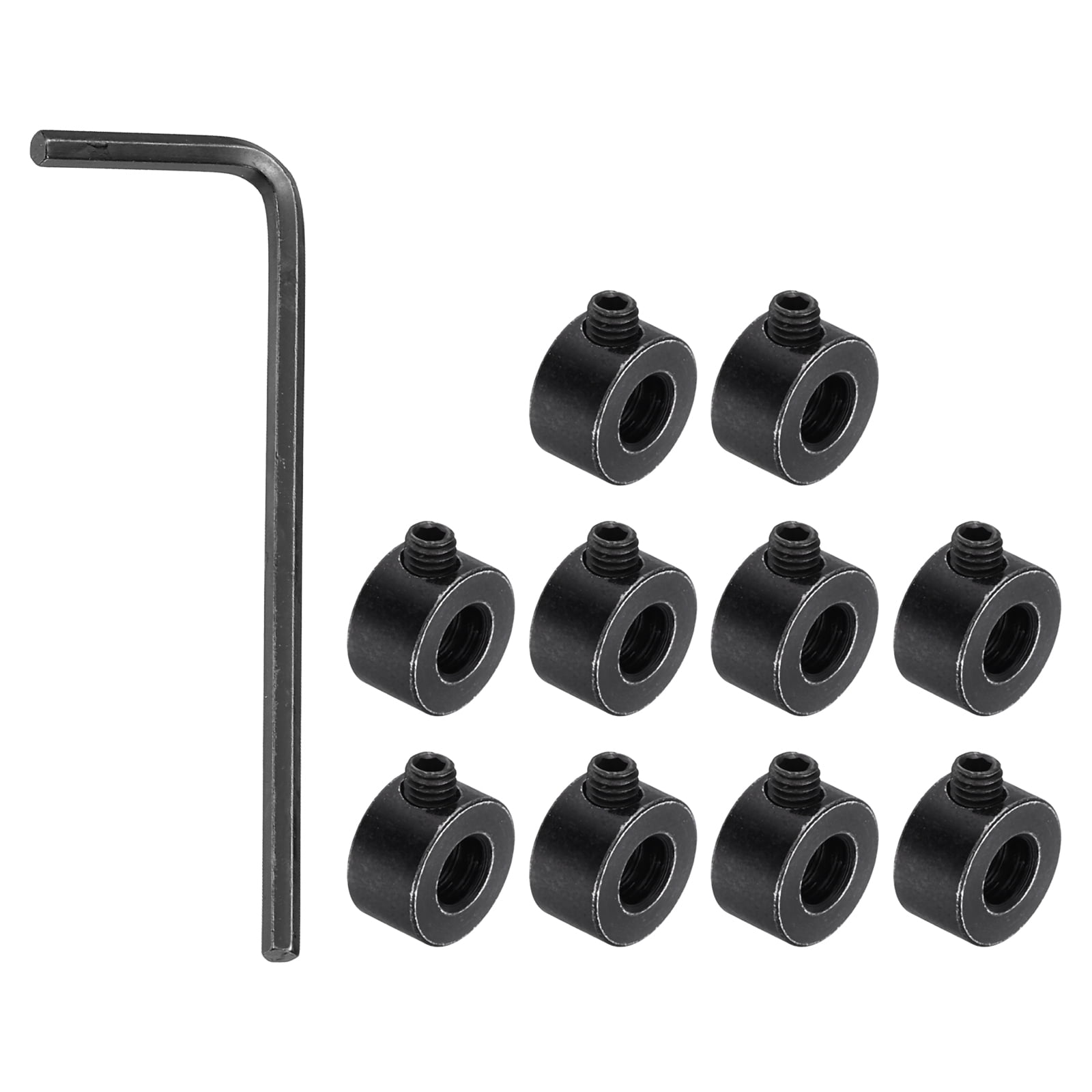 Uxcell 10 Pack Shaft Lock Collar, 4.05mm Bore Screw Lock Ring 9mm OD ...