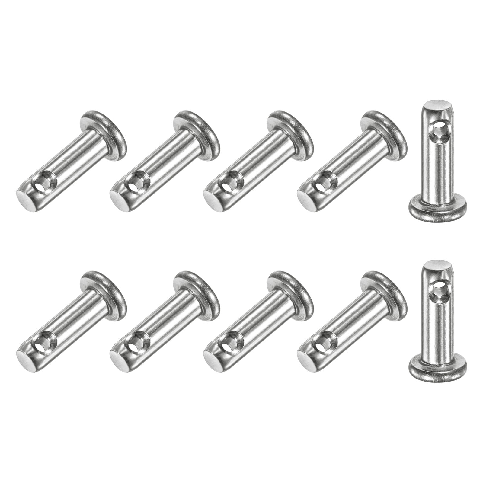 Uxcell 10-Pack Single Hole Clevis Pins, M4 x 12mm 304 Stainless Steel ...