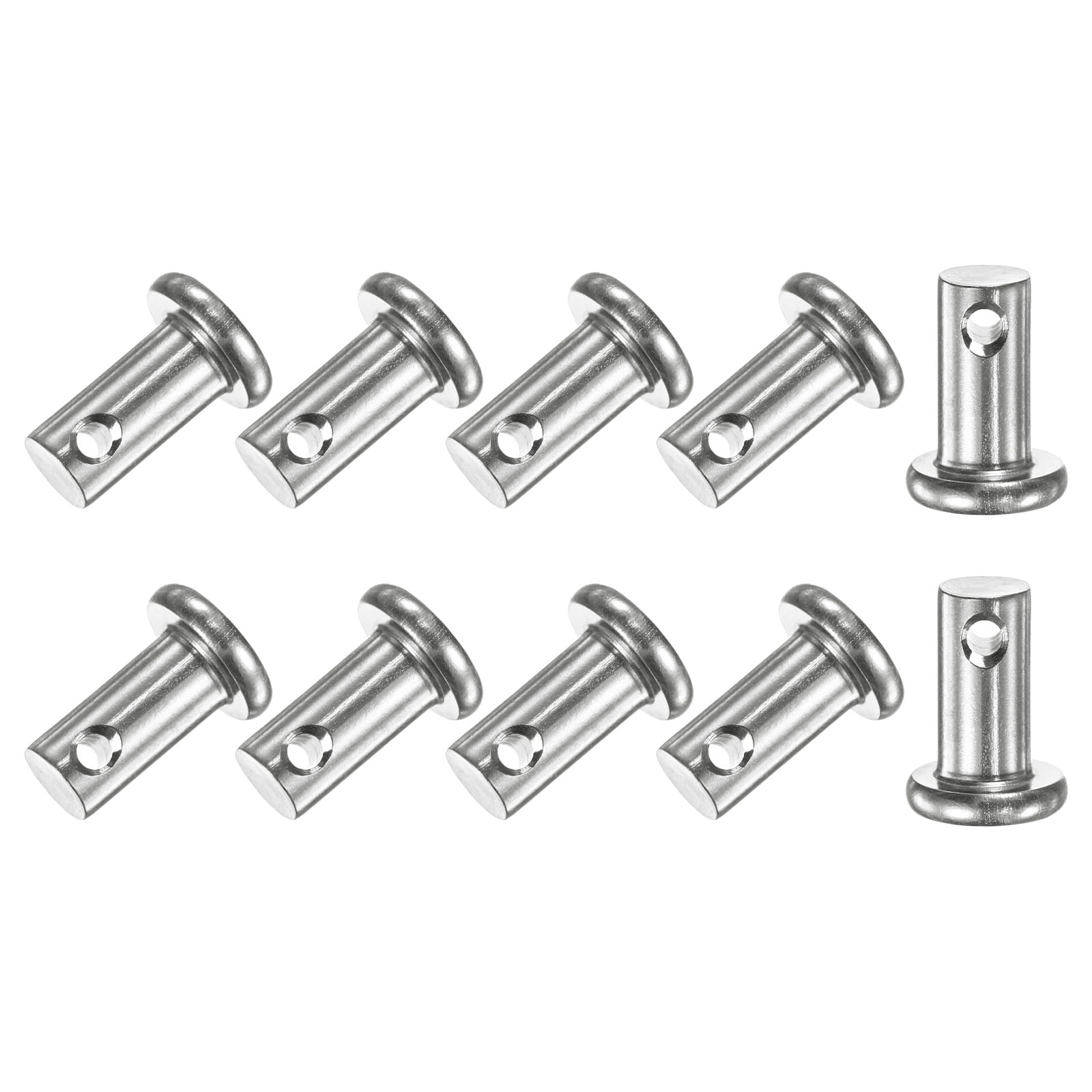 Uxcell 10-Pack Single Hole Clevis Pins, M6 x 12mm 304 Stainless Steel ...