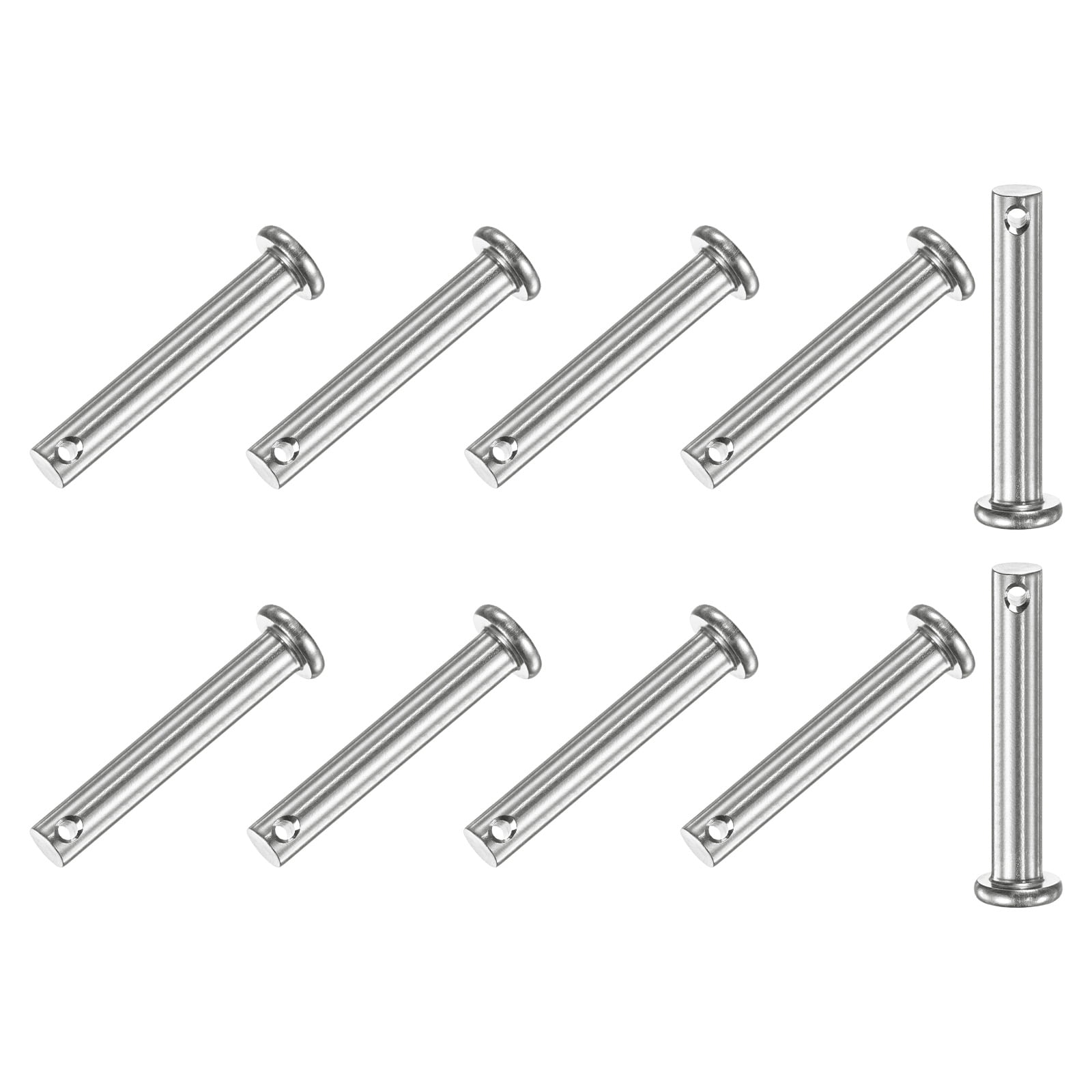 Uxcell 10-Pack Single Hole Clevis Pins, M6 x 40mm 304 Stainless Steel ...