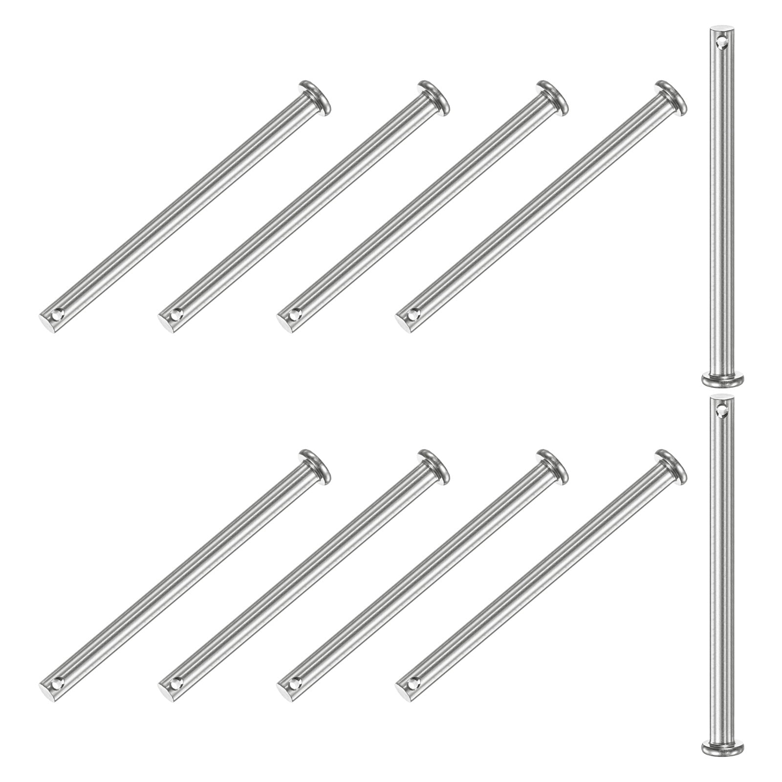 Uxcell 10-Pack Single Hole Clevis Pins, M6 x 90mm 304 Stainless Steel ...