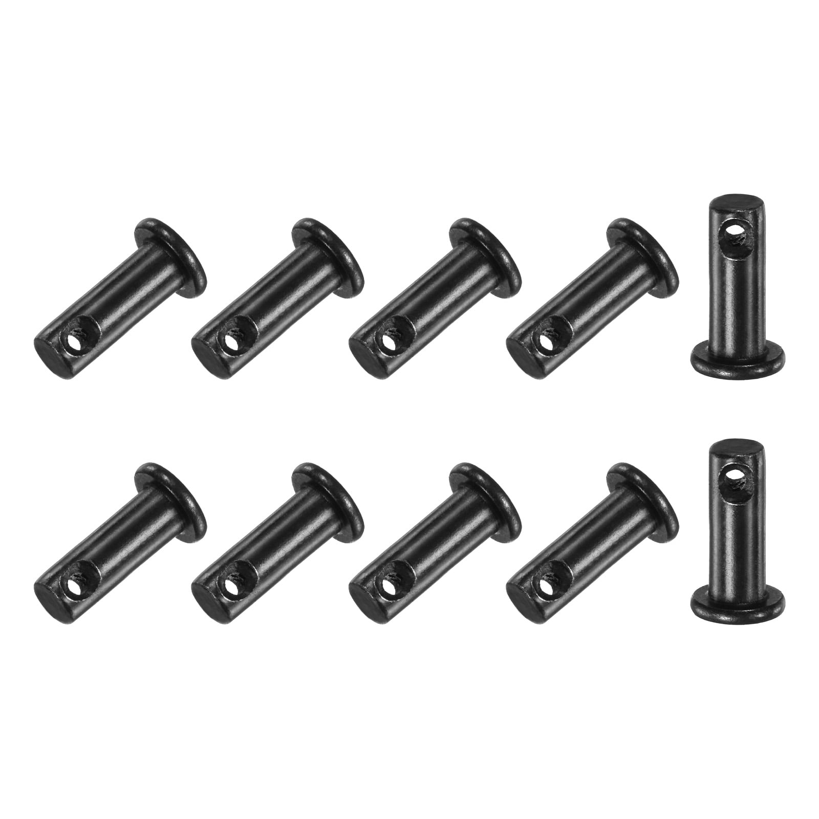 Uxcell 10-Pack Single Hole Clevis Pins, M6x16mm Carbon Steel Flat Head ...