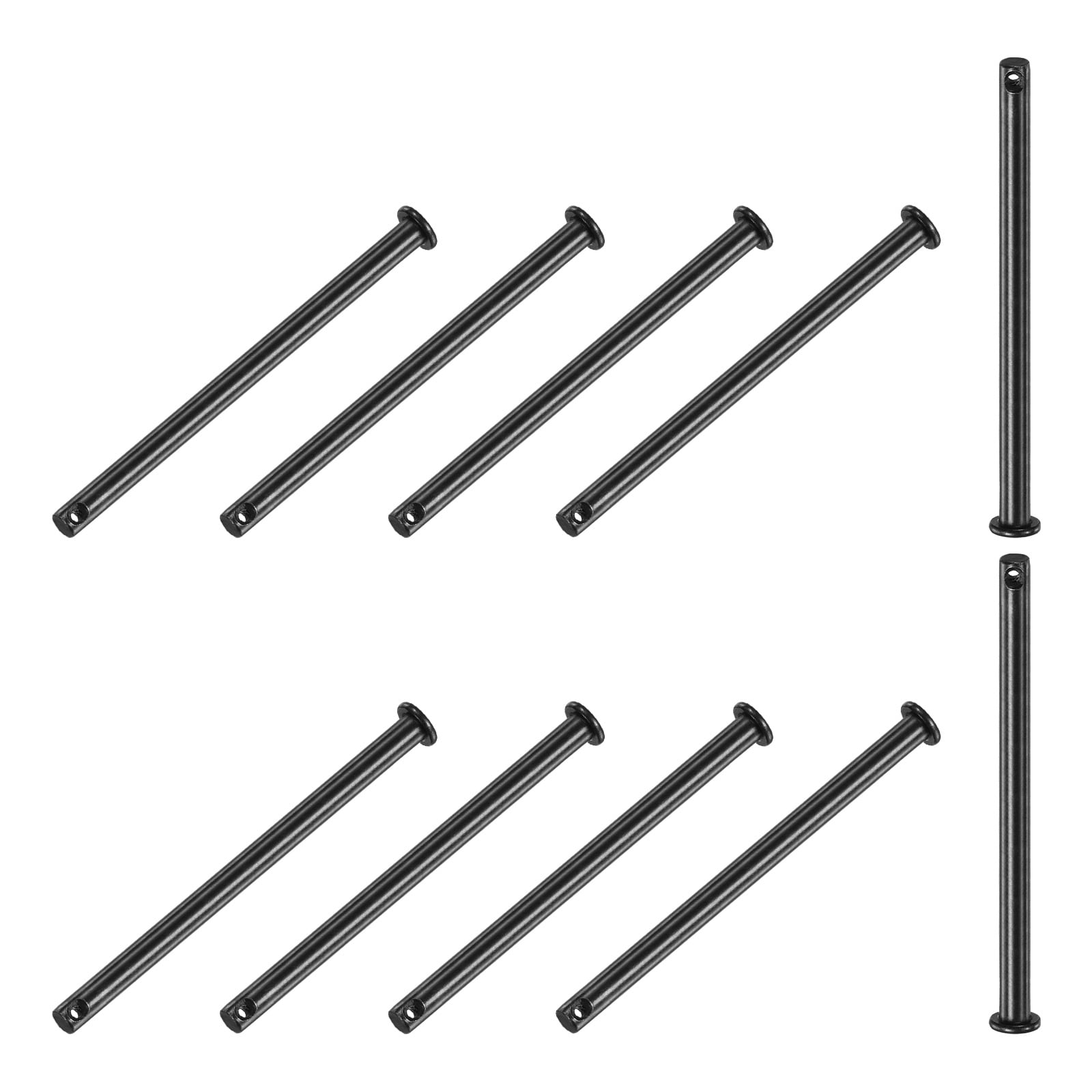 Uxcell 10-Pack Single Hole Clevis Pins, M6x90mm Carbon Steel Flat Head ...