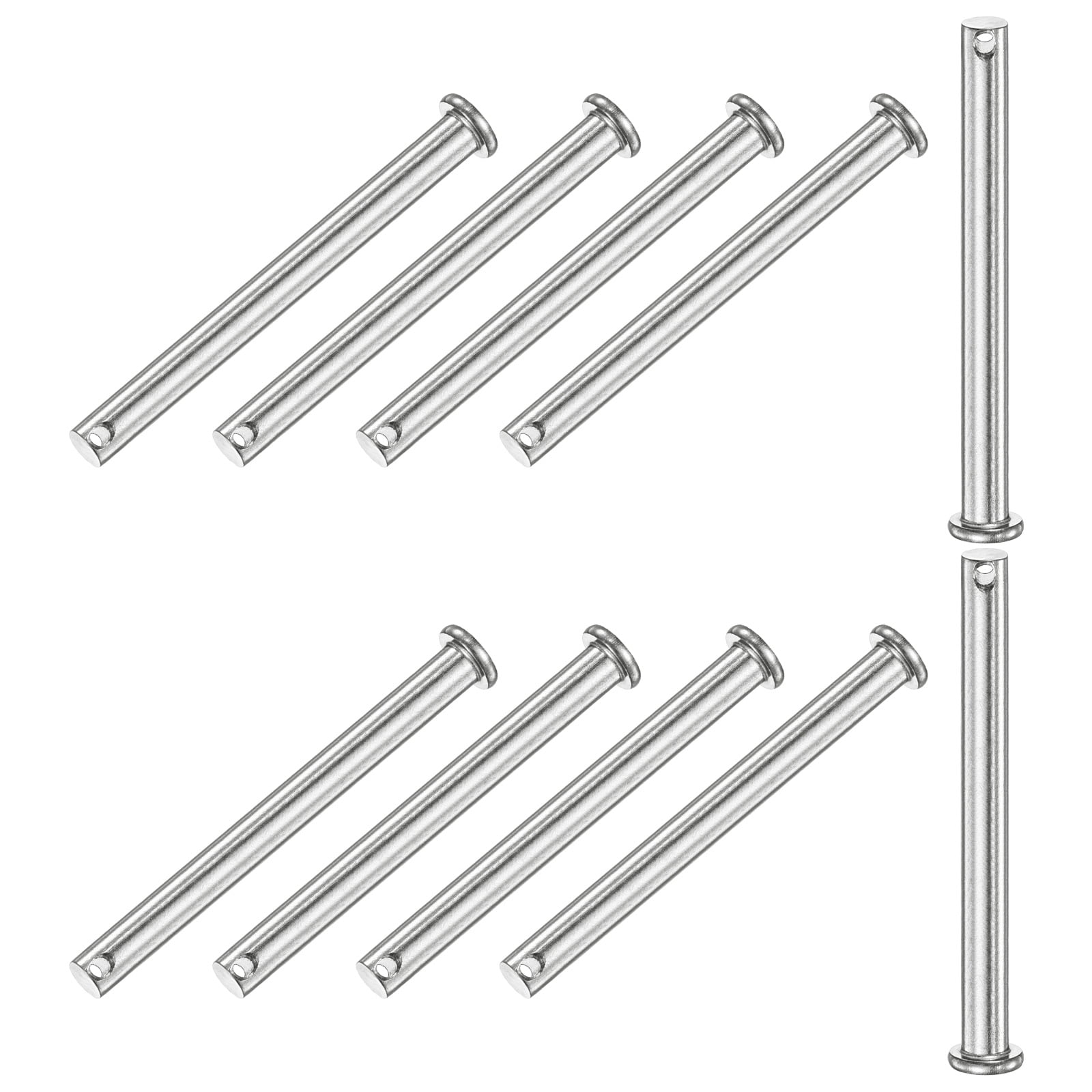 Uxcell 10-Pack Single Hole Clevis Pins, M8 x 100mm 304 Stainless Steel ...