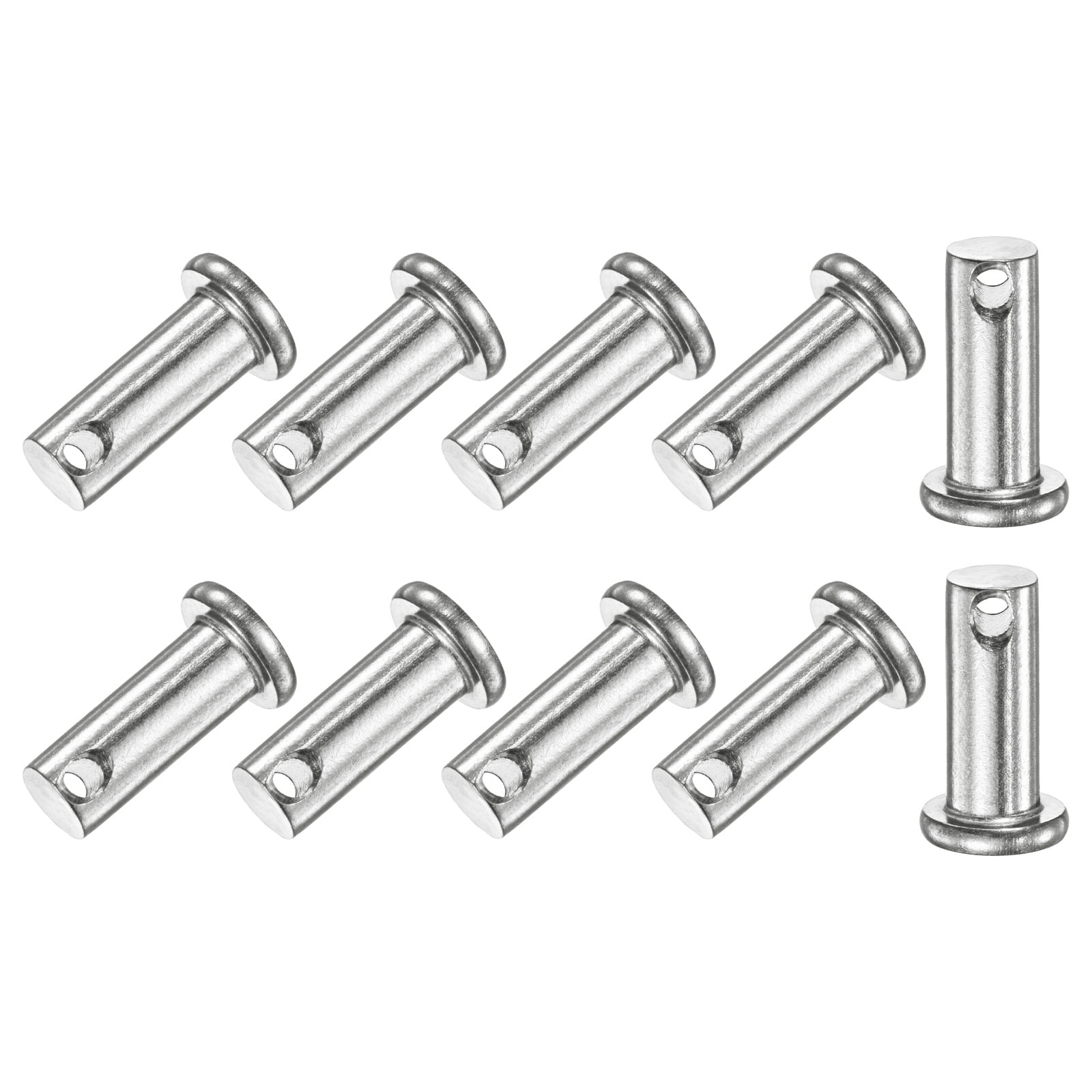 Uxcell 10-Pack Single Hole Clevis Pins, M8 x 25mm 304 Stainless Steel ...