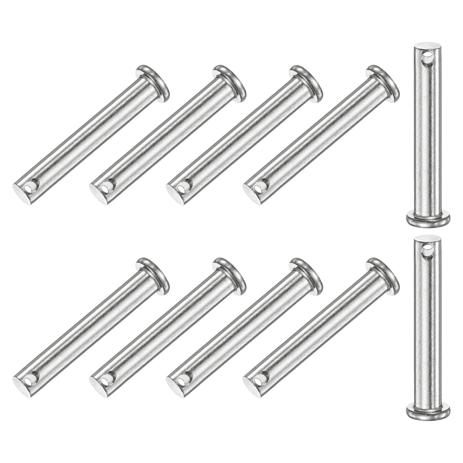 Uxcell 10-Pack Single Hole Clevis Pins, M8 x 50mm 304 Stainless Steel ...