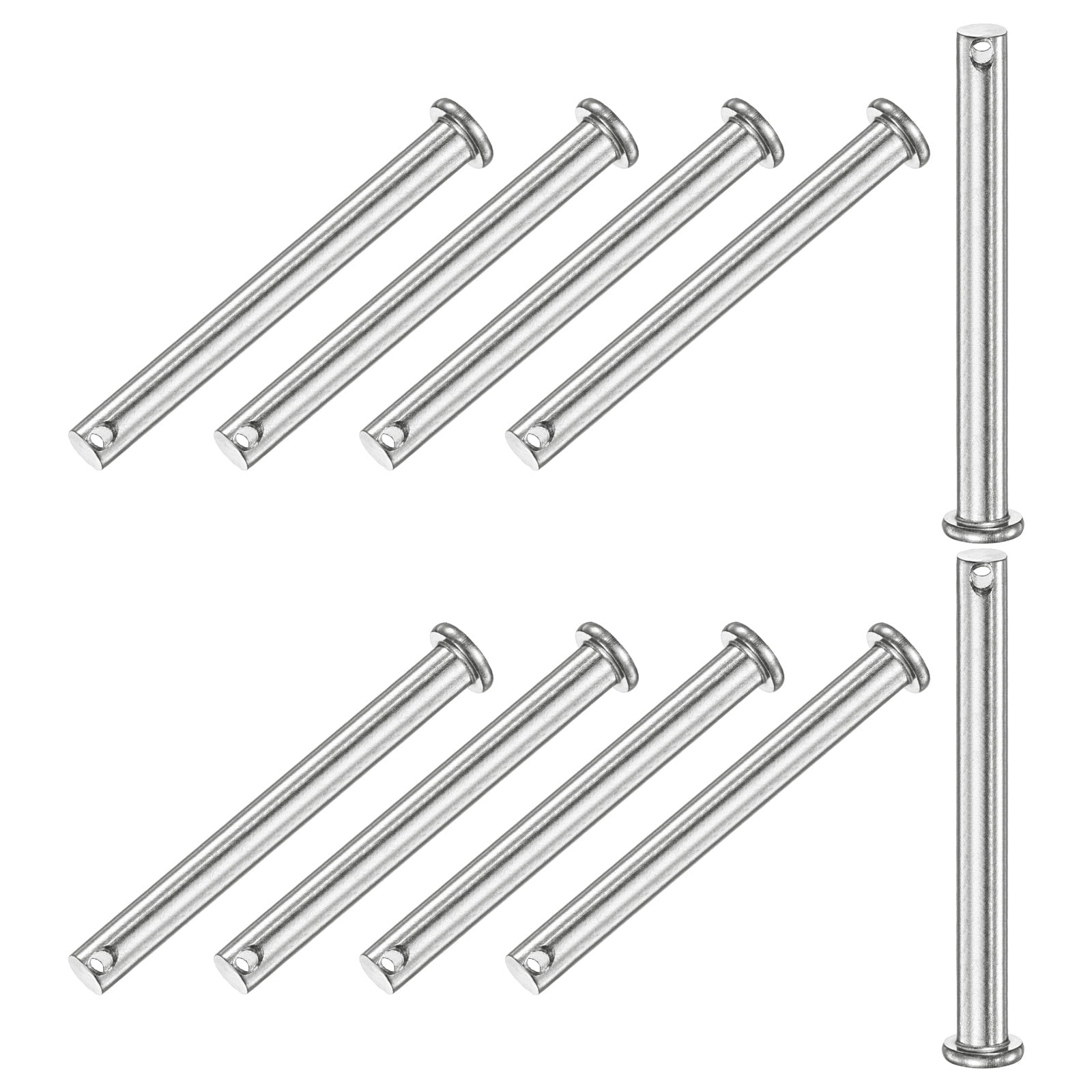 Uxcell 10-Pack Single Hole Clevis Pins, M8 x 90mm 304 Stainless Steel ...
