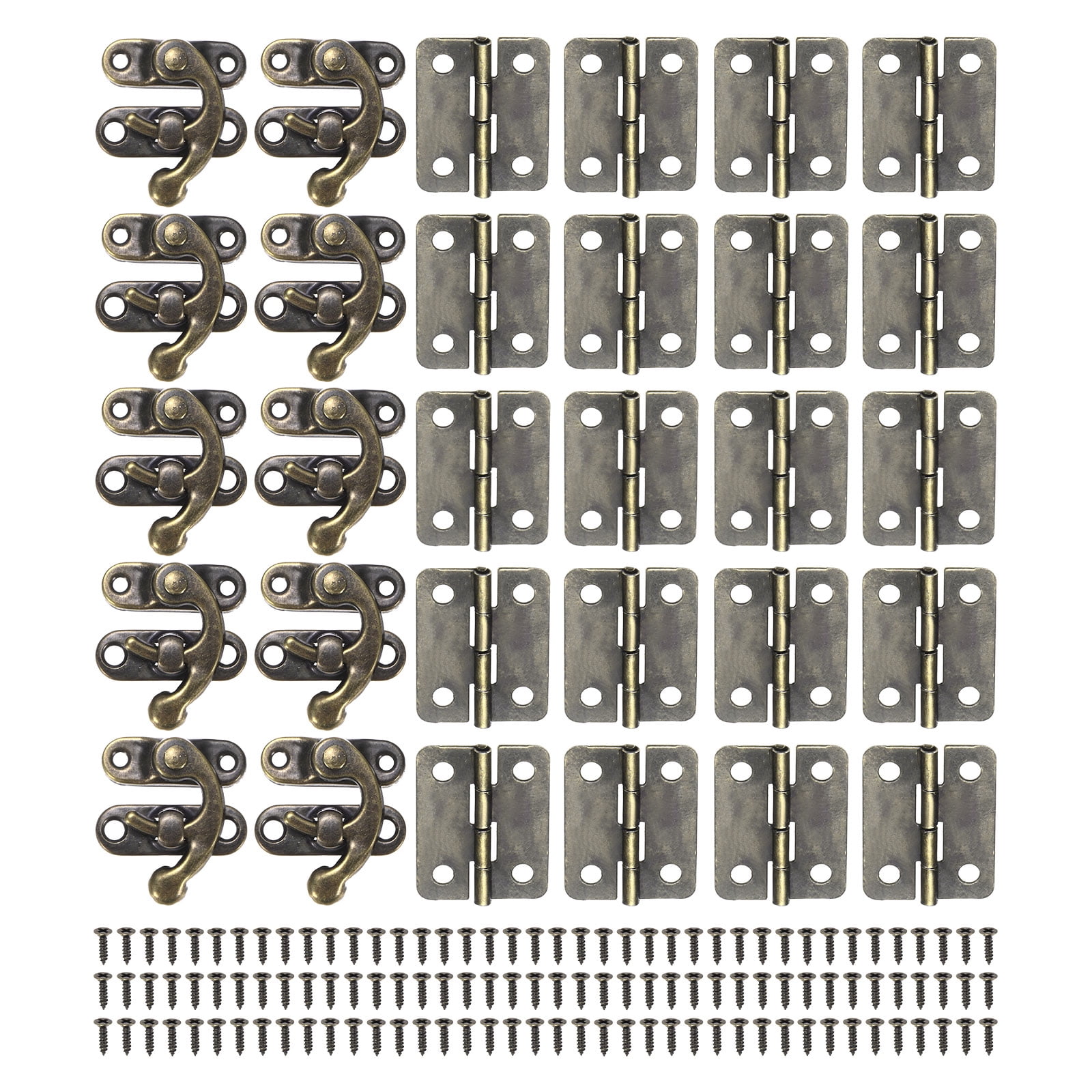 Uxcell 10-Pack Small Door Hinges, 1.06in (27mm) Iron Interior Folding ...