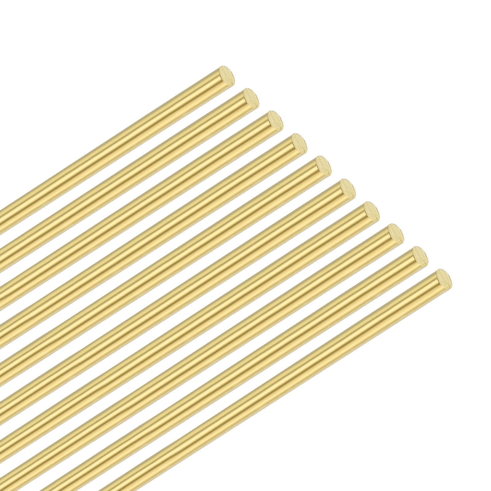 Uxcell 10-Pack Solid Brass Rod, 1.5x200mm Knife Handle Pins Material H59 Brass Round Stock for ...