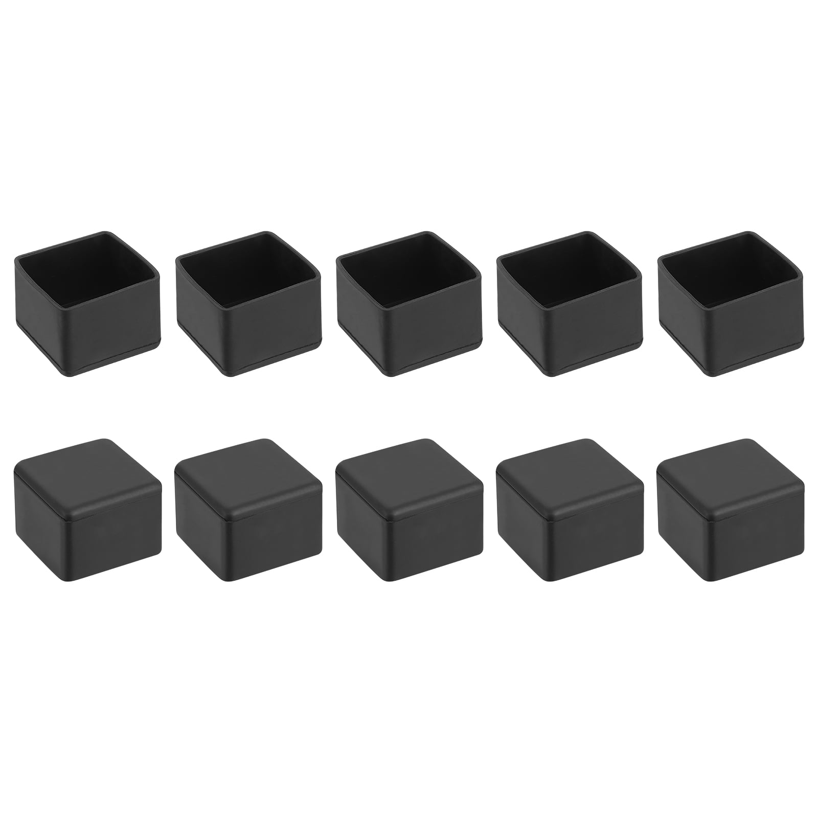 Uxcell 10 Pack Square Chair Leg Floor Protectors, 1-3/8" x 1-3/8" Table ...