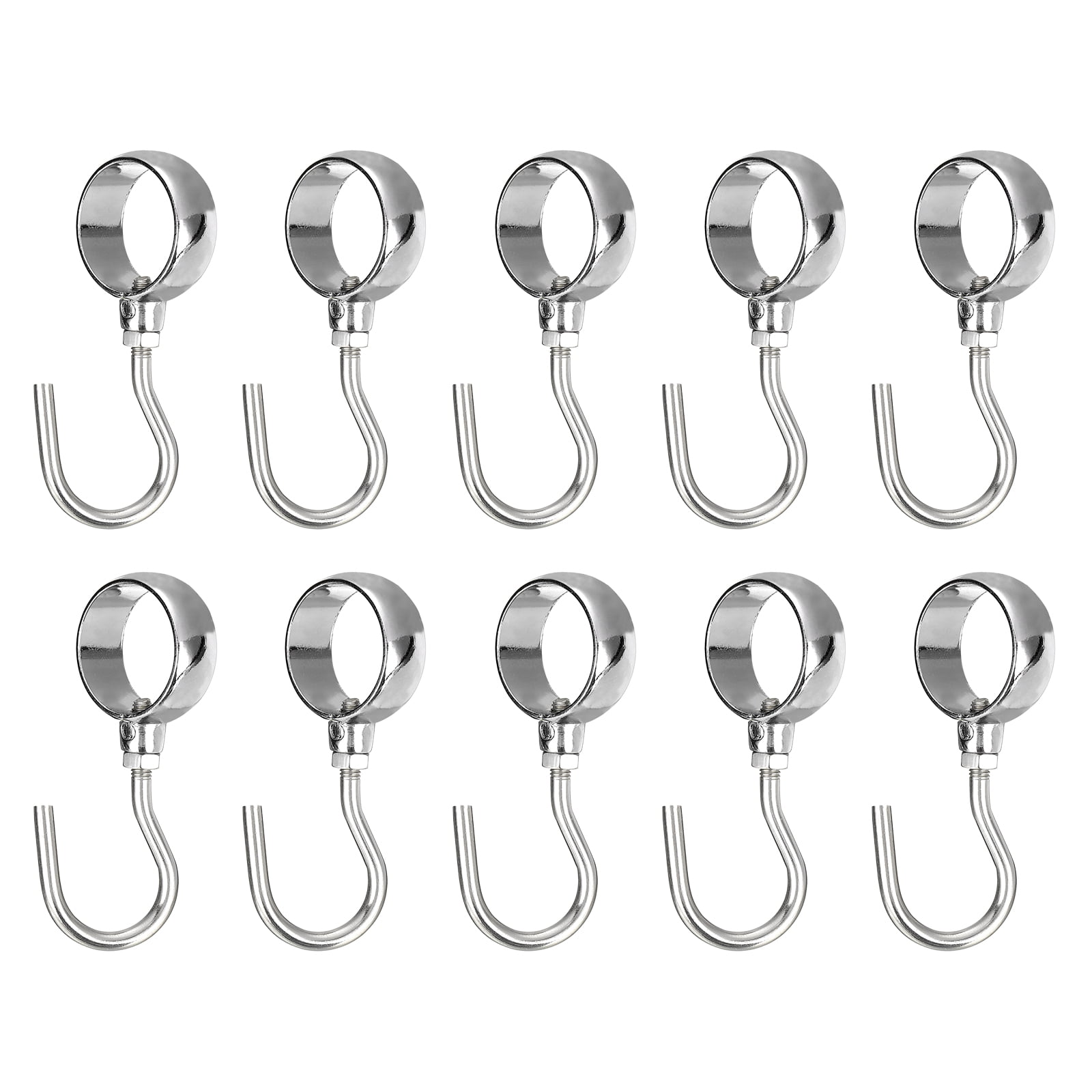 Uxcell 10 Pack Stainless Steel 25mm Inner Dia Adjustable Pipe Rod Hooks ...