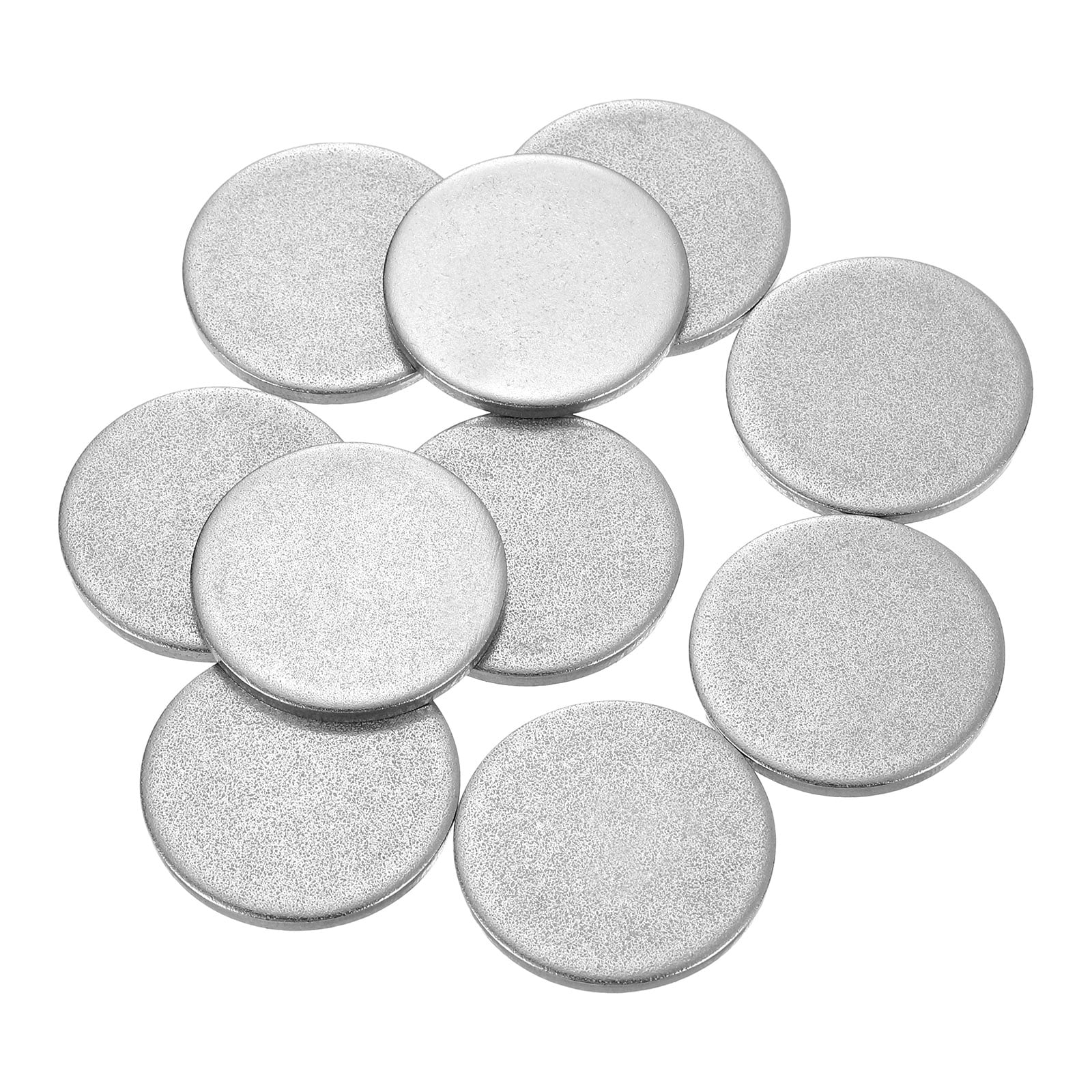 Uxcell 10 Pack Stainless Steel Disc, 1 1/4"(32mm) Dia 0.12"(3mm) Thick ...