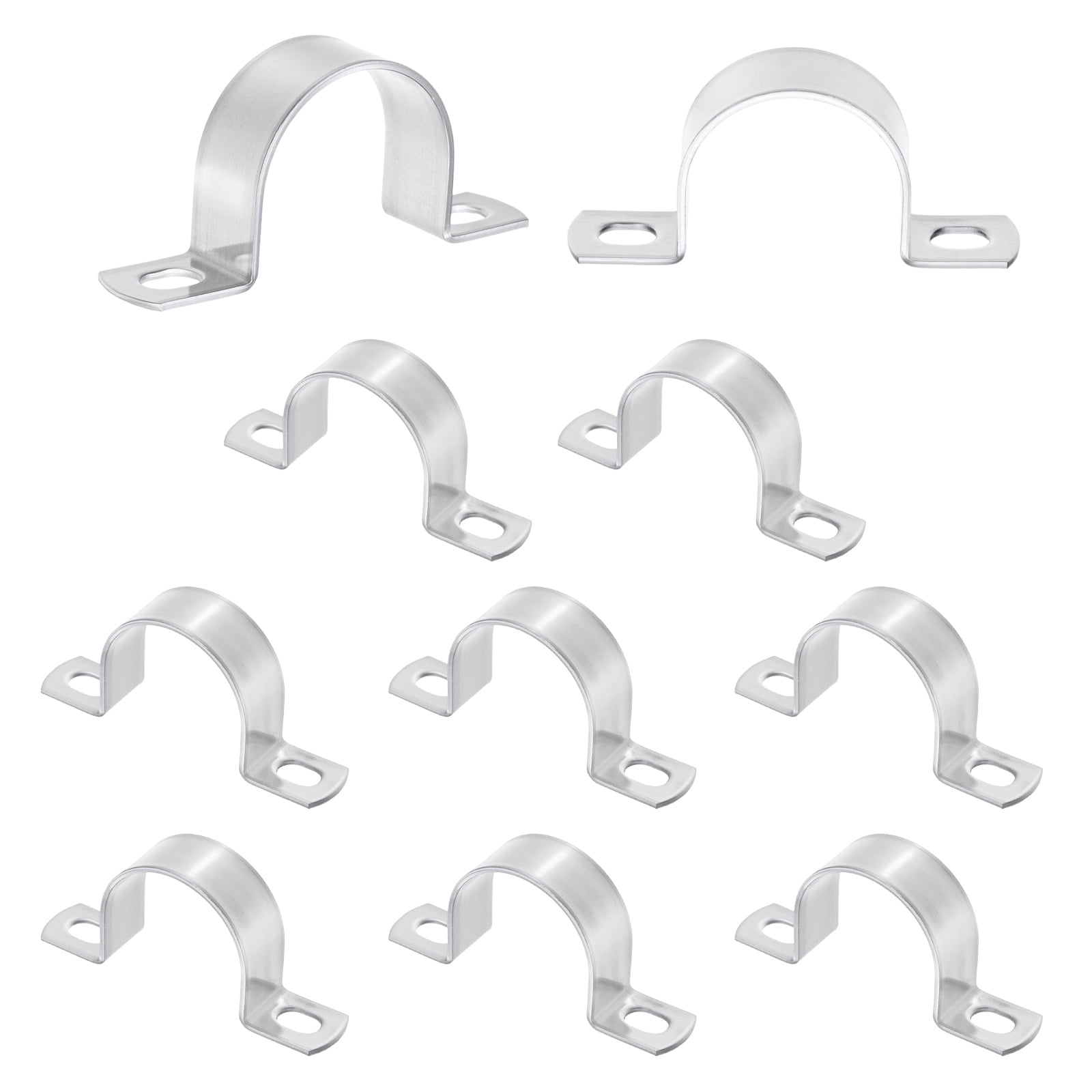 Uxcell 10 Pack Stainless Steel Pipe Clamps, 1-9/16 Inch Metal Cable ...