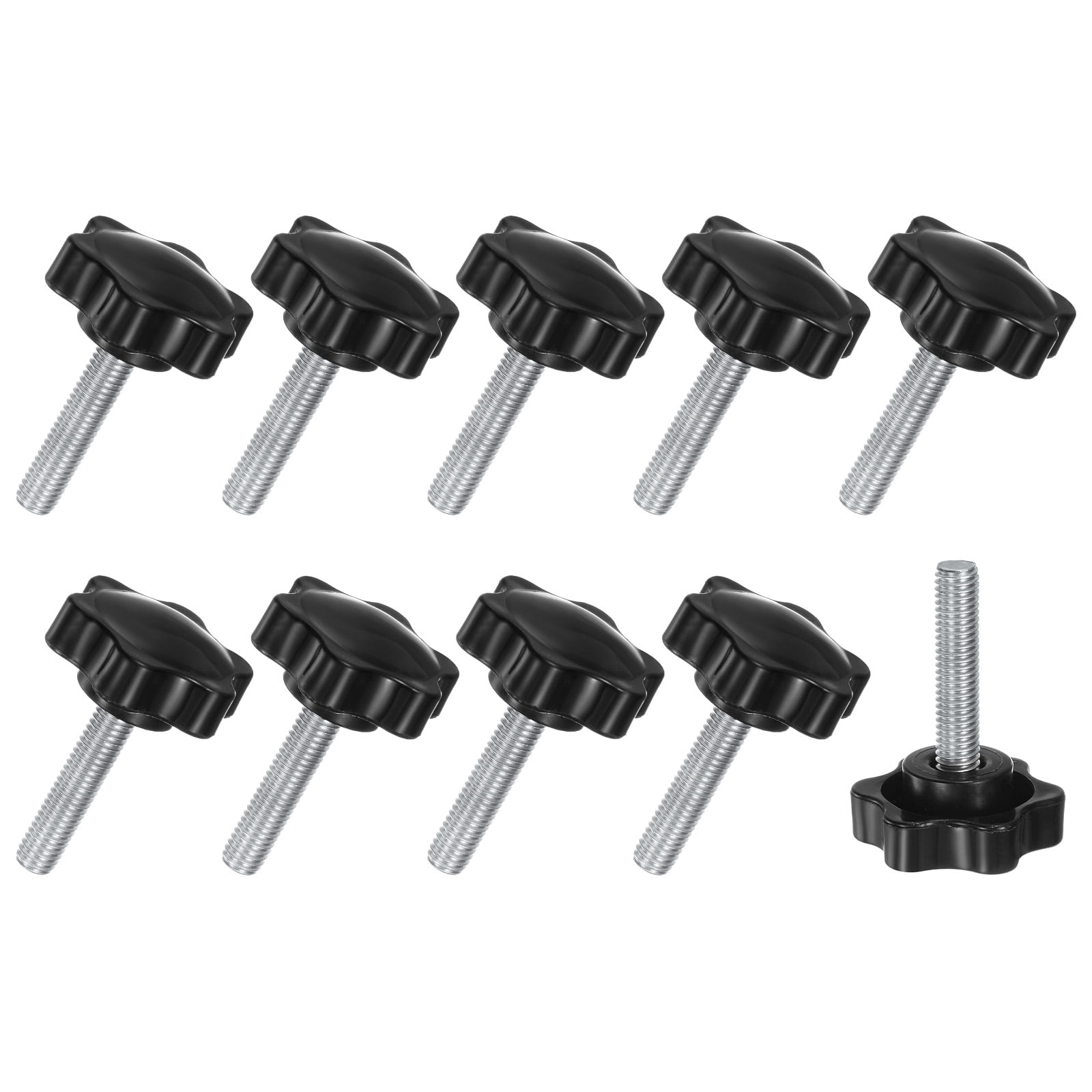 Uxcell 10-Pack Star Clamping Knobs, M8x35mm Hand Tightening Screws ...