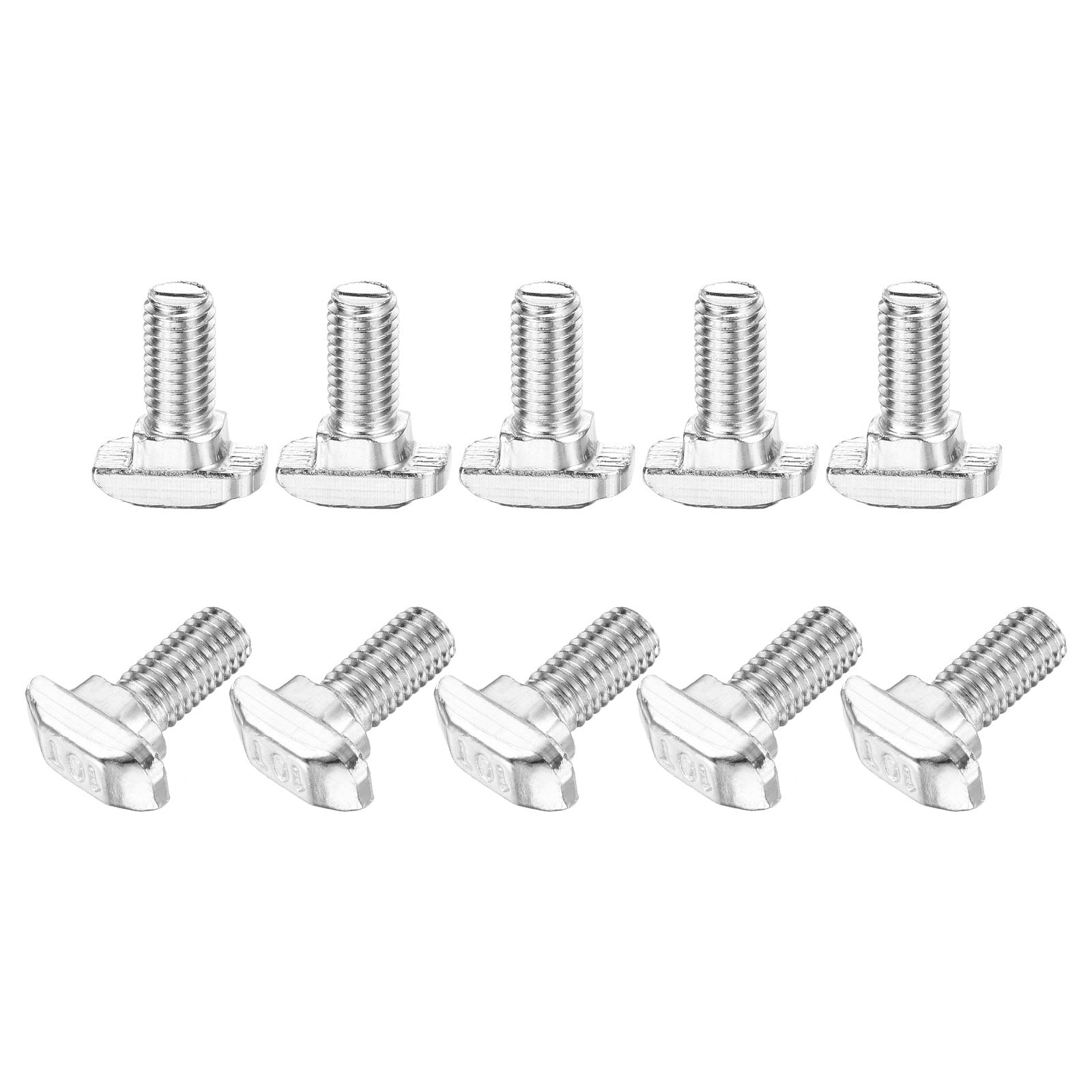 Uxcell 10 Pack T Slot Drop-in Bolt, M8 x 20mm T-Slot Bolts Carbon Steel ...