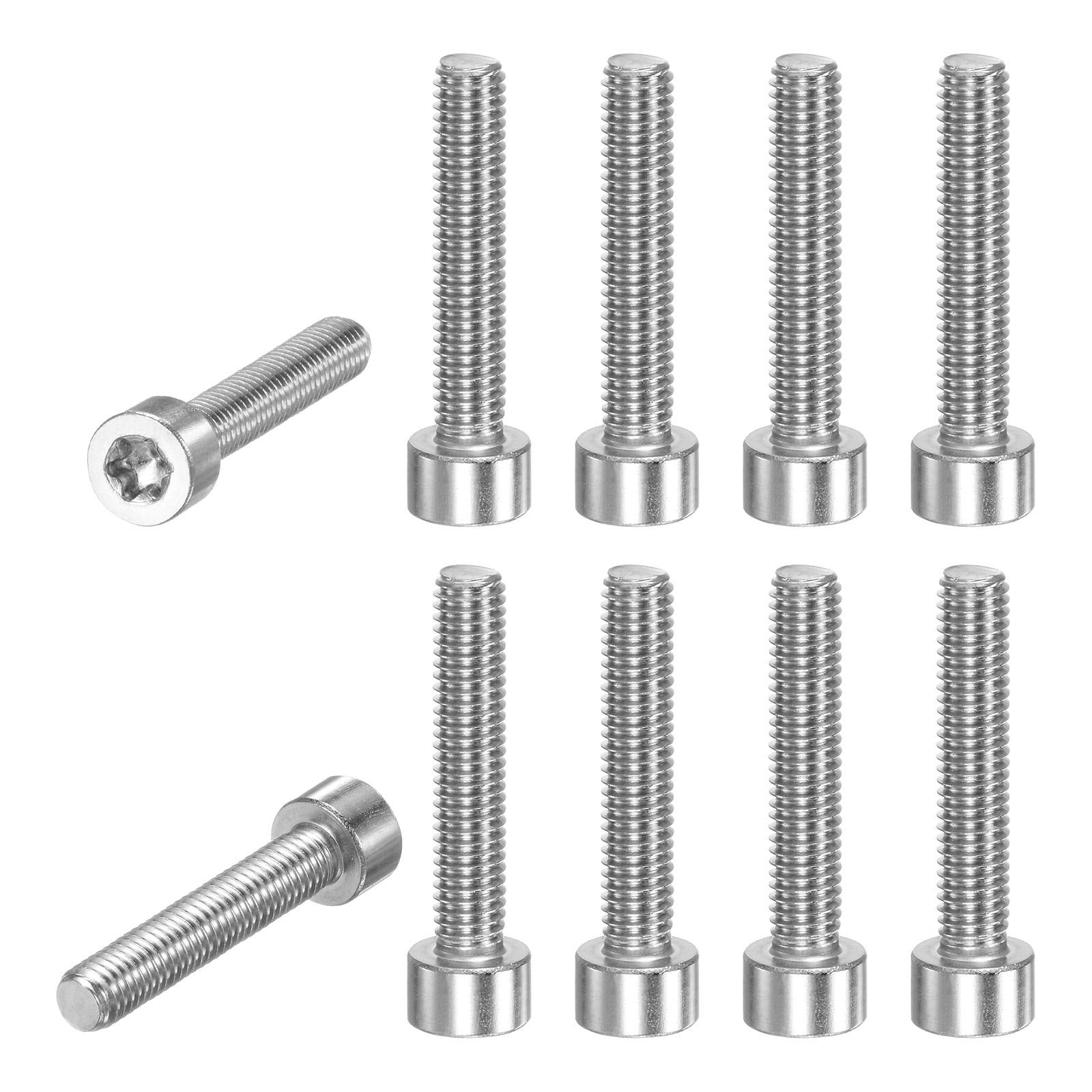 Uxcell 10-Pack Torx Bolt Spline Screw T25 M5x25mm 0.8mm Pitch for ...