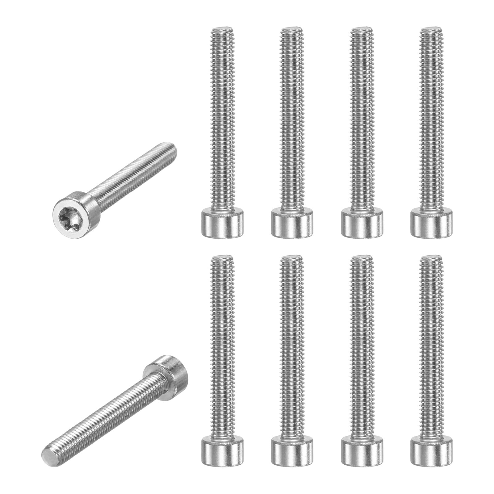 Uxcell 10-Pack Torx Bolt Spline Screw T25 M5x35mm 0.8mm Pitch for ...