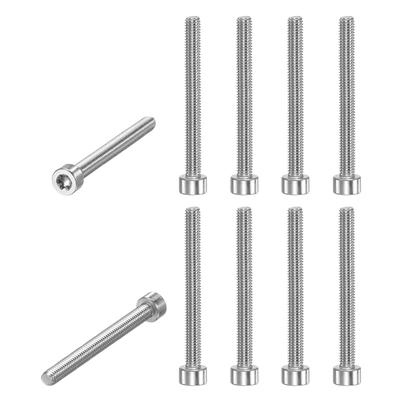 Uxcell 10-Pack Torx Bolt Spline Screw T25 M5x45mm 0.8mm Pitch for ...