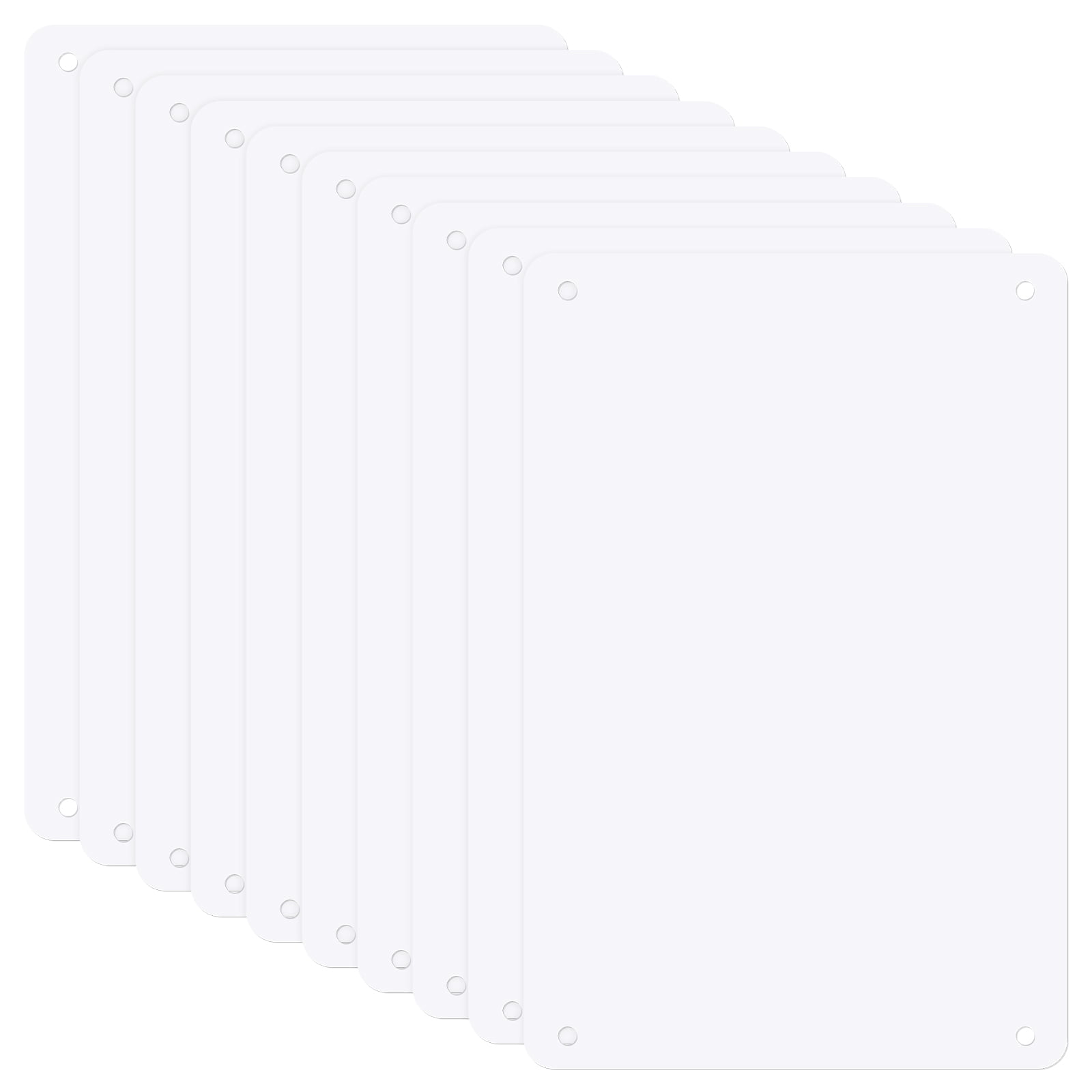 Uxcell 10-Pack White Blank Metal Signs 12x18 Inch Sublimation Aluminum ...