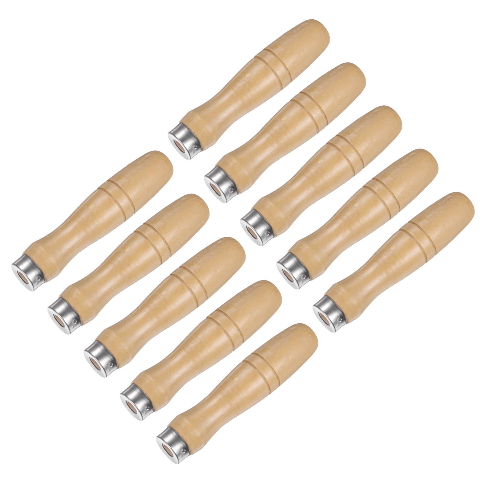 Uxcell 10-Pack Wooden File Handle, 4.72"/0.33" Round Hole Handles ...