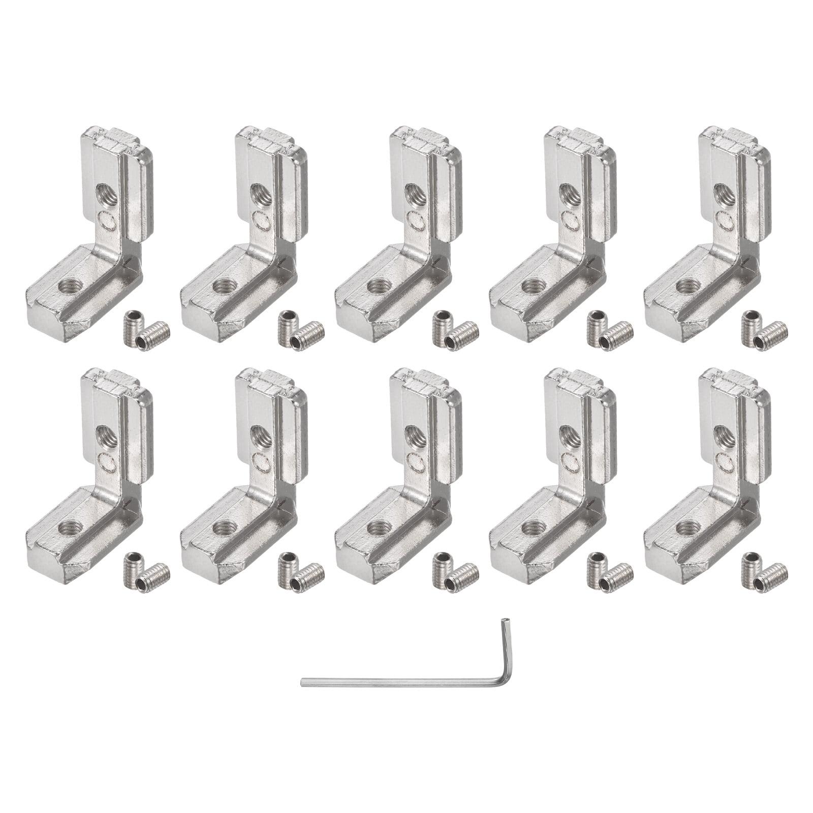 Uxcell 10 Packs 4040 Series T Slot L-Shape Interior Inside Corner ...