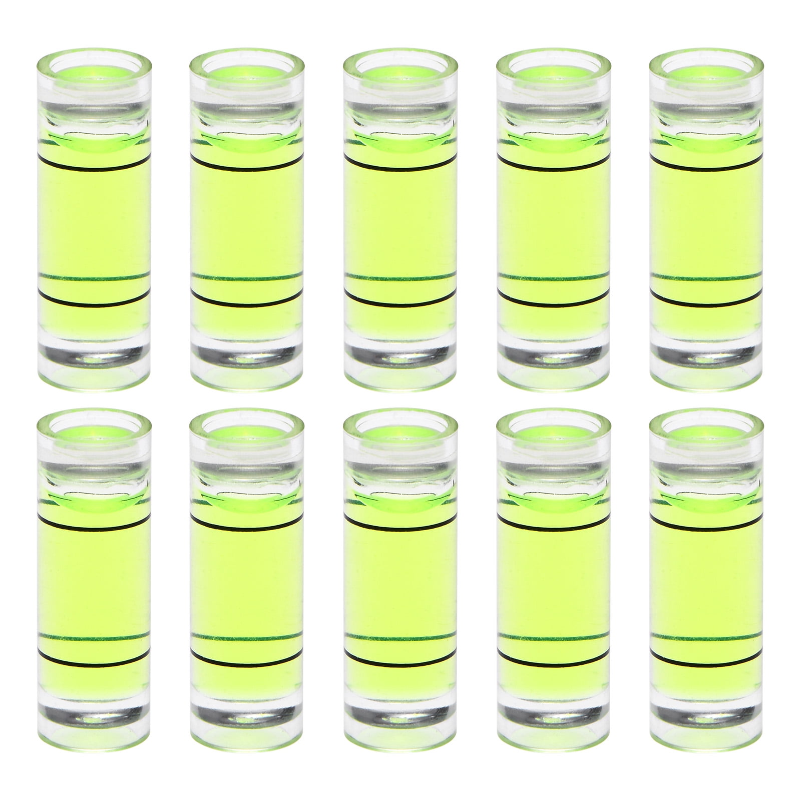 Uxcell 10 Packs Cylindrical Bubble Level 8x23mm Mini Bullseye Spirit ...