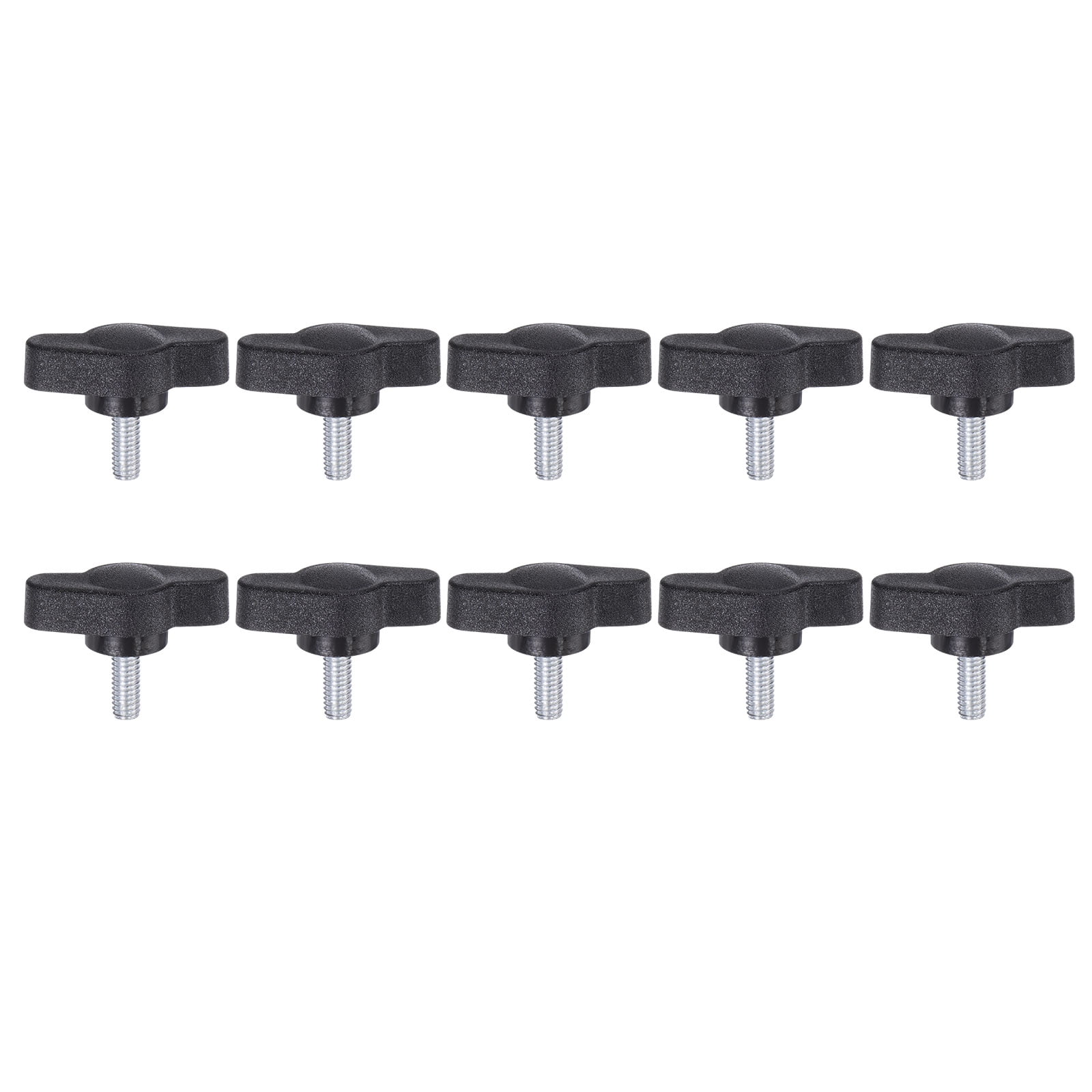 Uxcell 10 Packs M4 x 10mm Male Thread T/Z Wing Knobs Thumb Screw ...
