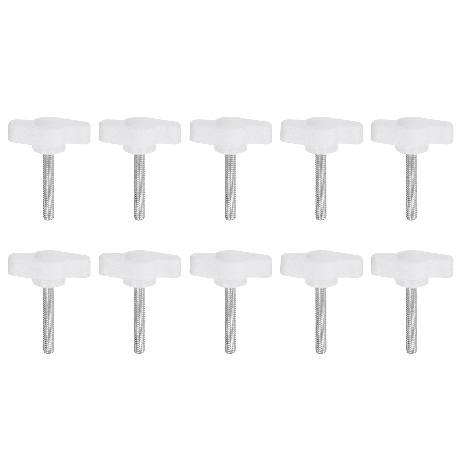 Uxcell 10 Packs M4 x 25mm Male Thread T/Z Wing Knobs Thumb Screw ...