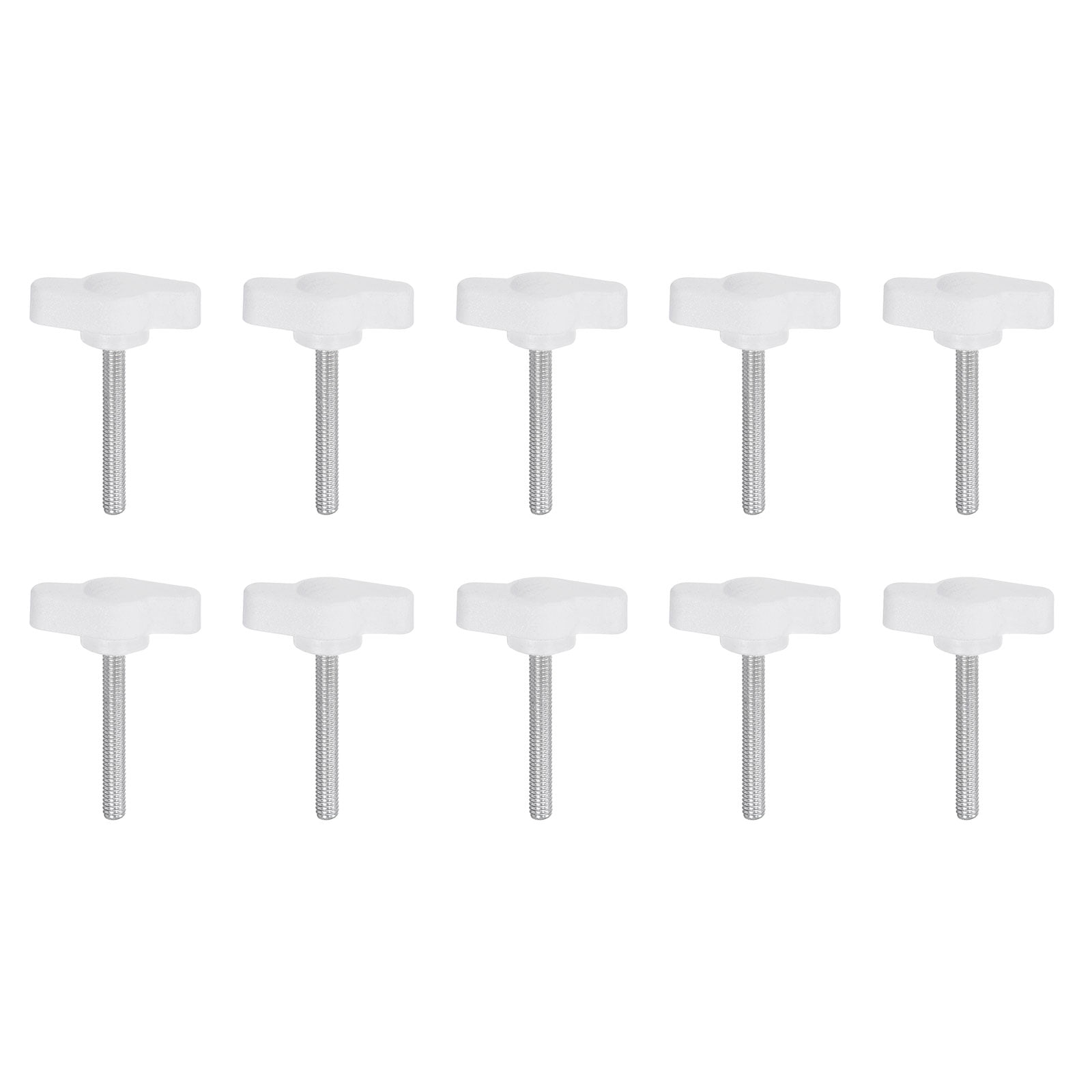 Uxcell 10 Packs M4 x 30mm Male Thread T/Z Wing Knobs Thumb Screw ...