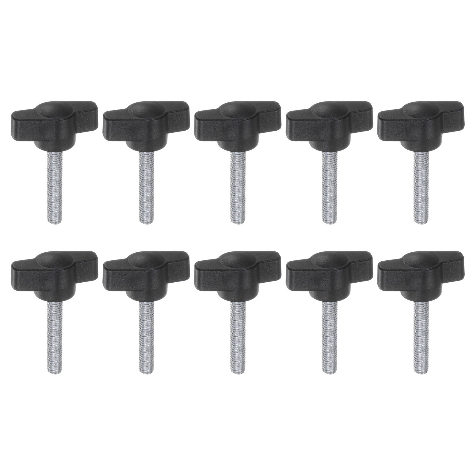 Uxcell 10 Packs M5 x 25mm Male Thread T/Z Wing Knobs Thumb Screw ...