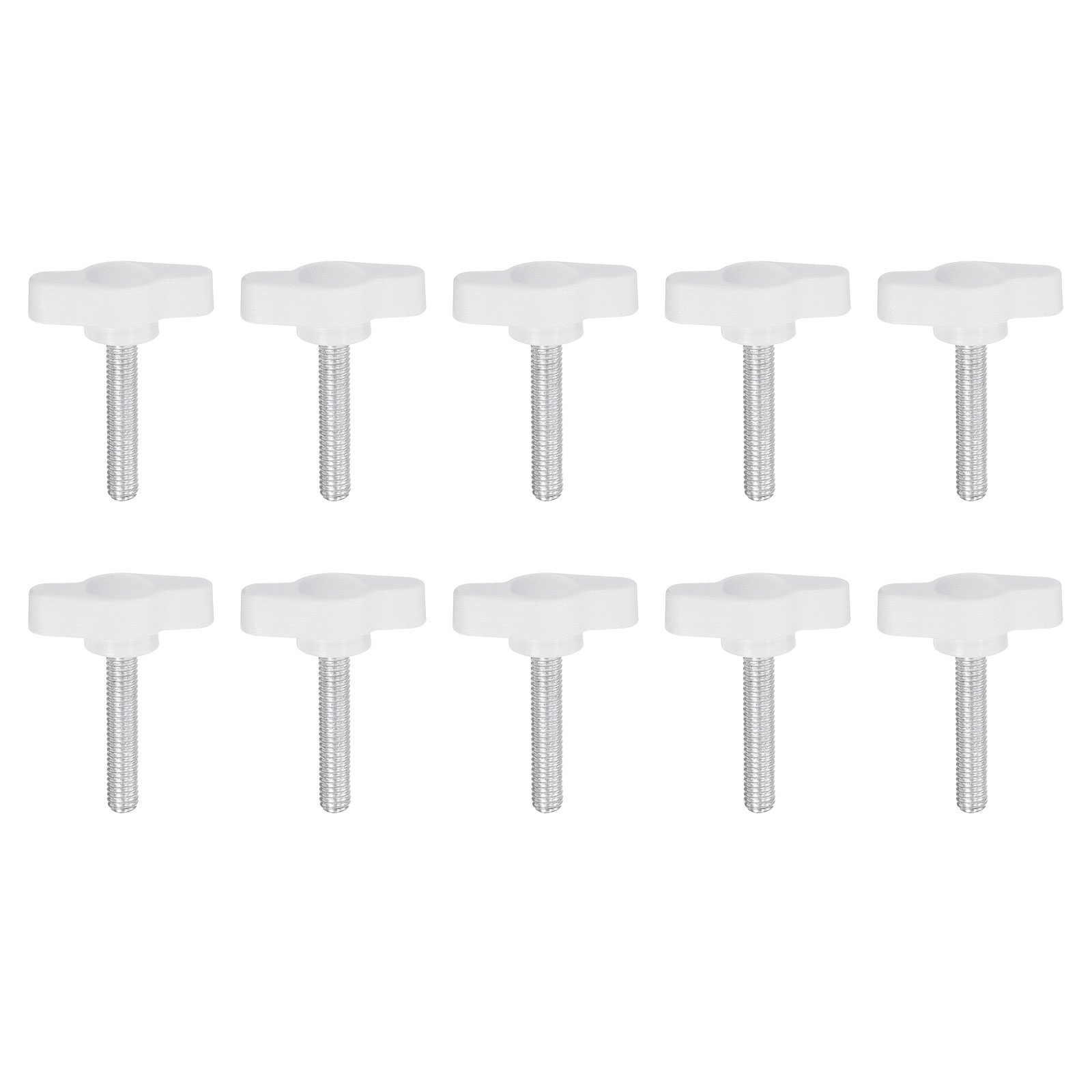 Uxcell 10 Packs M5 x 25mm Male Thread T/Z Wing Knobs Thumb Screw ...