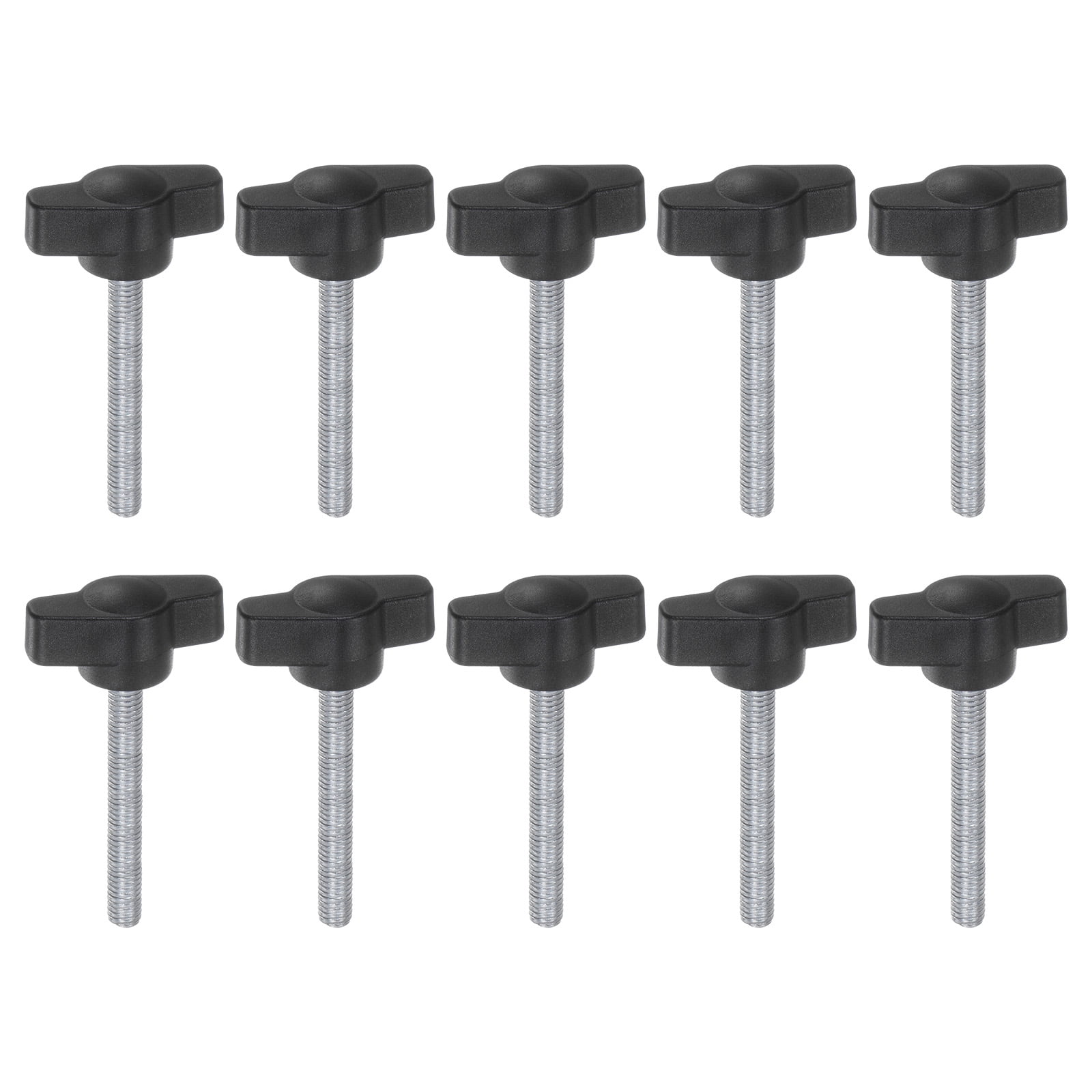 Uxcell 10 Packs M5 x 35mm Male Thread T/Z Wing Knobs Thumb Screw ...