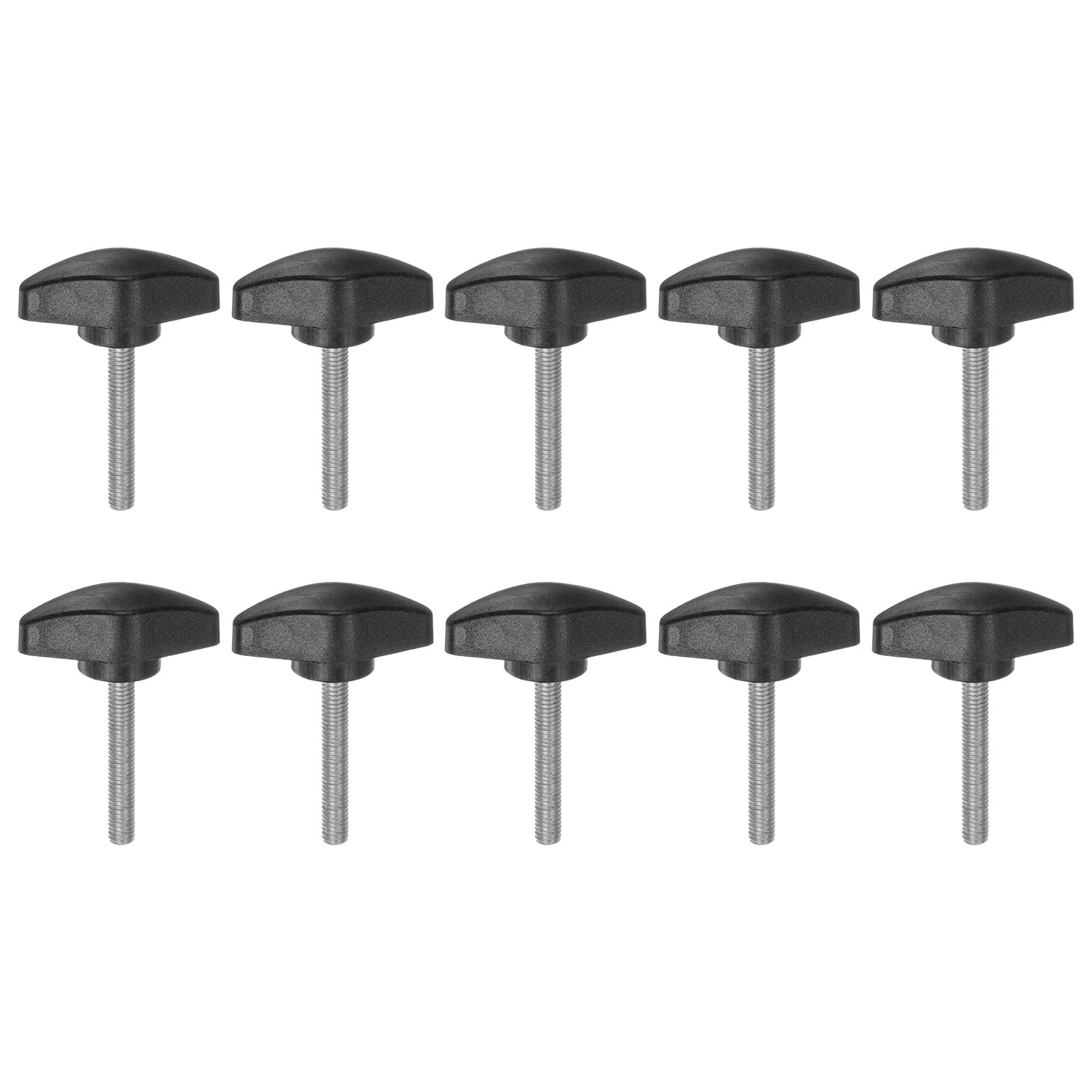Uxcell 10 Packs M5 x 35mm Male Thread Tee Wing Knobs Thumb Screw ...