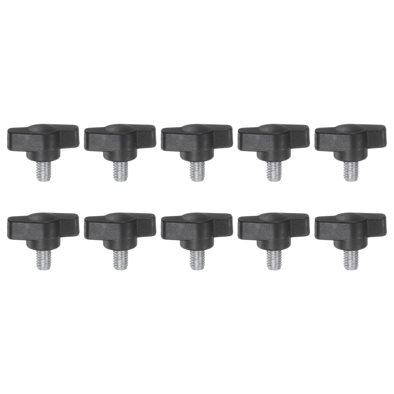Uxcell 10 Packs M6 x 8mm Male Thread T/Z Wing Knobs Thumb Screw ...