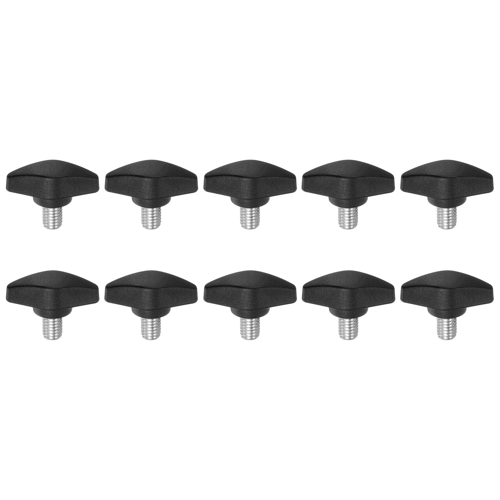 Uxcell 10 Packs M8 x 12mm Male Thread Tee Wing Knobs Thumb Screw ...