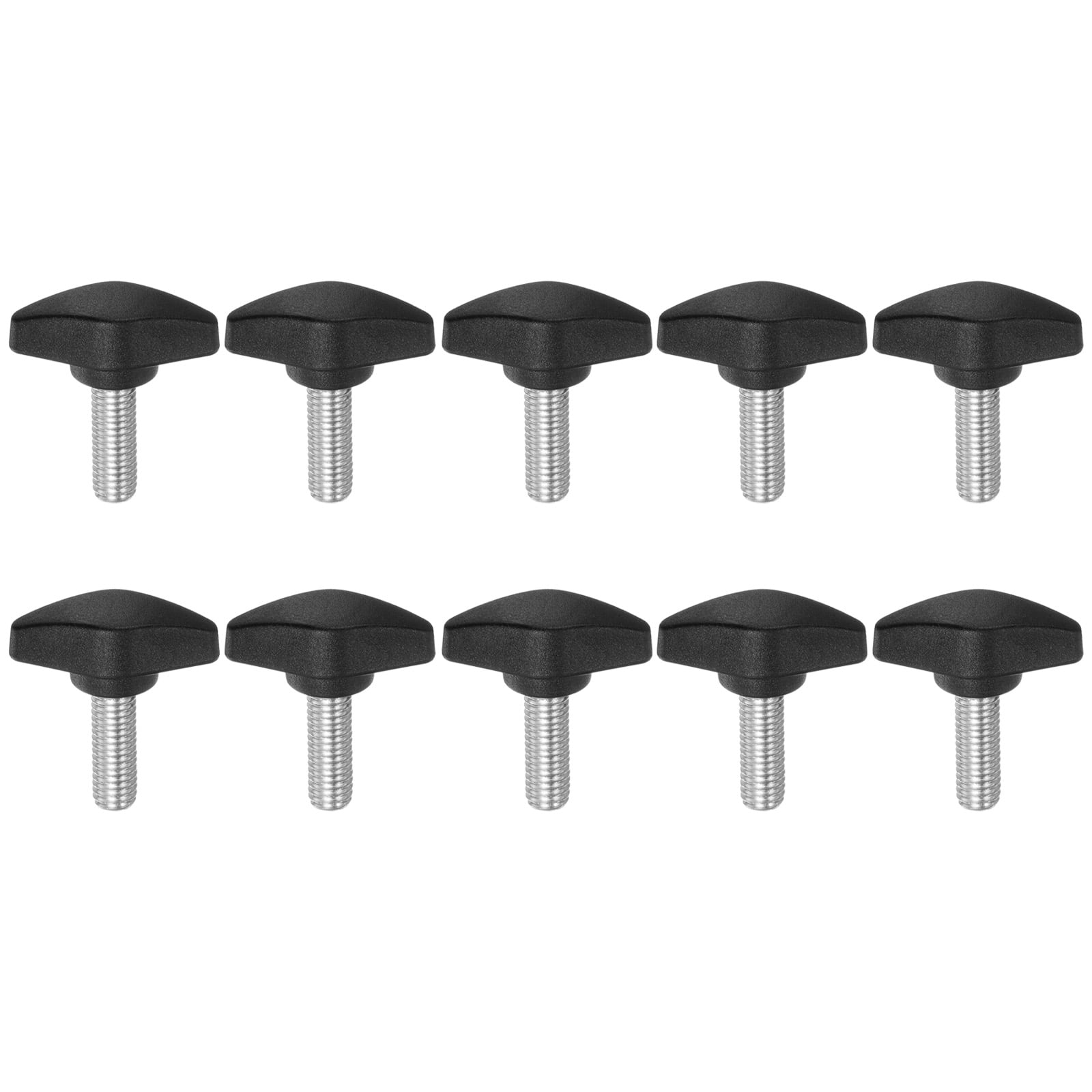 Uxcell 10 Packs M8 x 20mm Male Thread Tee Wing Knobs Thumb Screw ...