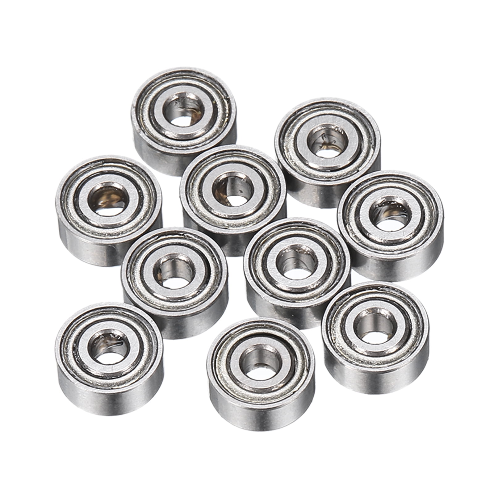 Uxcell 10 Packs MR52ZZ Deep Groove Ball Bearings 2x5x2.5mm Chrome Steel ...