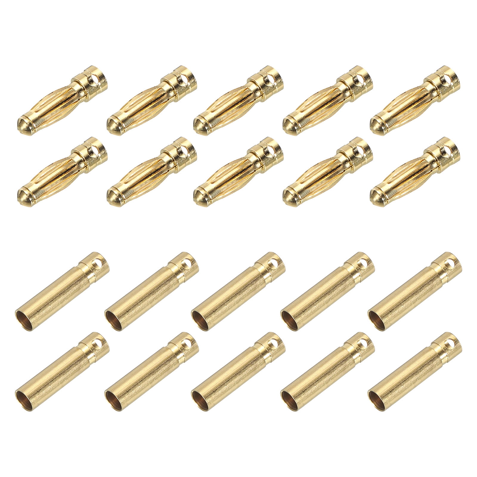 Uxcell 10 Pairs Banana Plugs Connector 3mm Male Female Banana Plugs for ...
