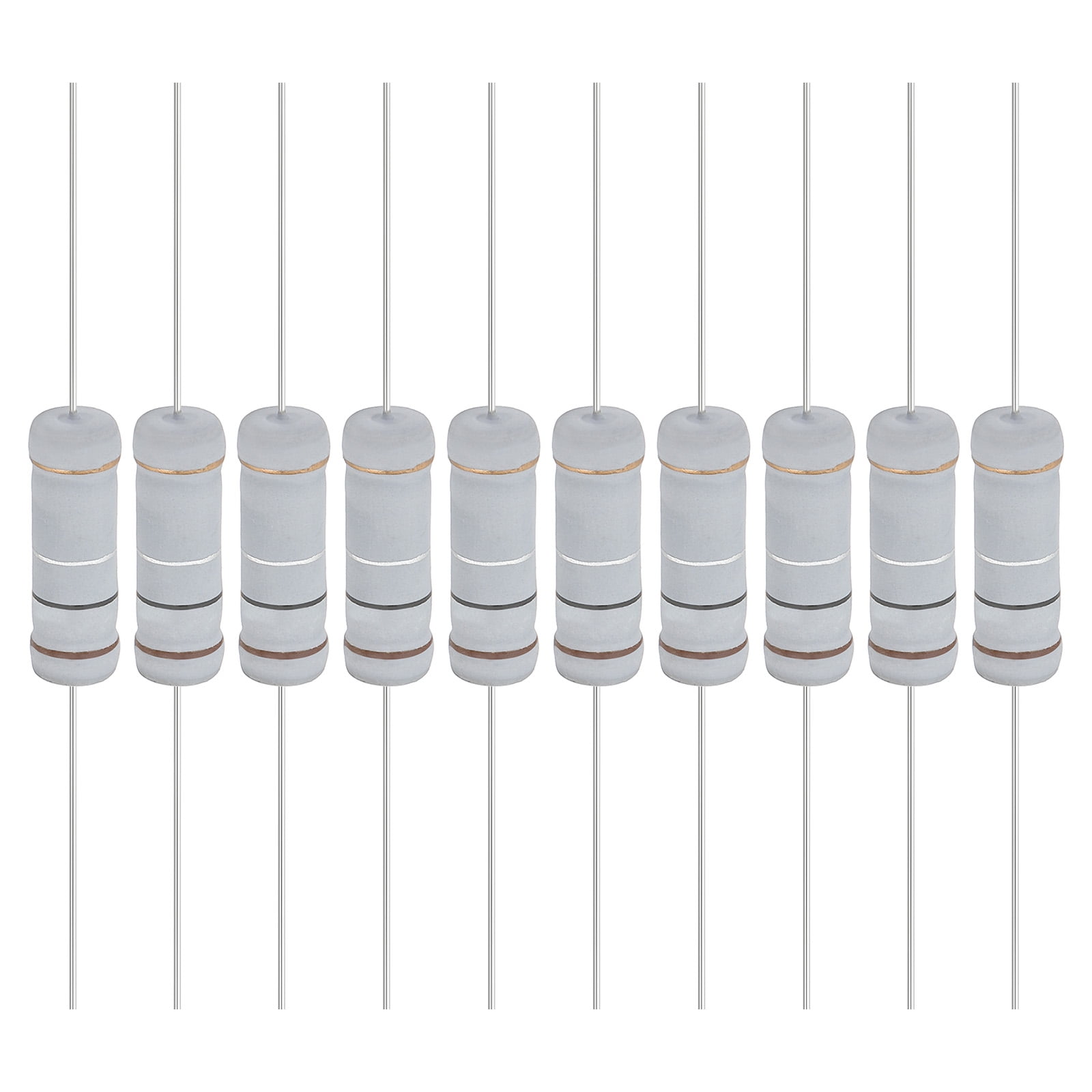 Uxcell 10 Pcs 0.1 Ohm 5W Metal Oxide Film Resistor, 5% Tolerance ...