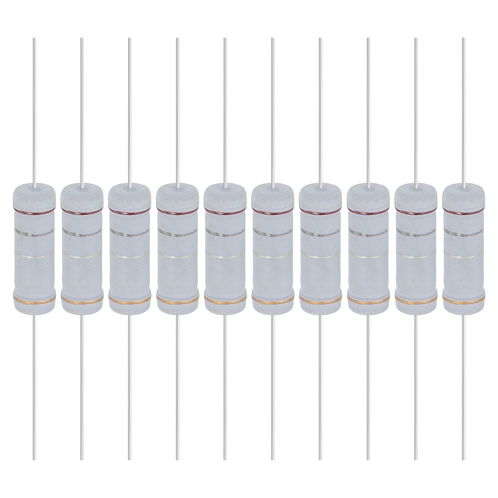 Uxcell 10Pcs 0.18 Ohm 5W Metal Oxide Film Resistor, 5% Tolerance ...