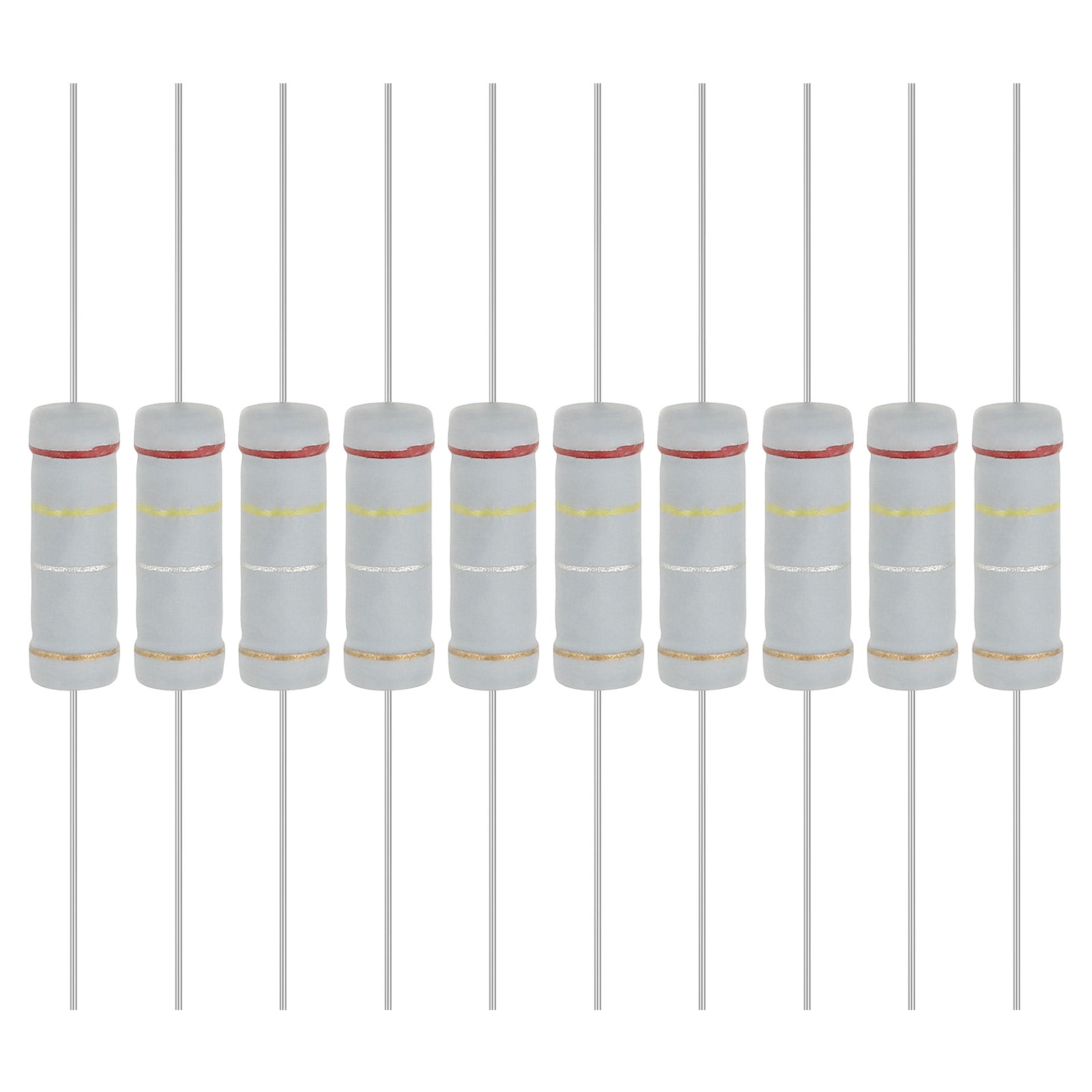 Uxcell 10 Pcs 0.24 Ohm 5W Metal Oxide Film Resistor, 5% Tolerance ...